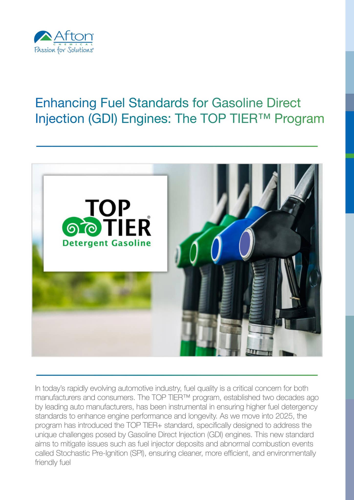 Enhancing Fuel Standards for Gasoline Direct Injection (GDI) Engines ...