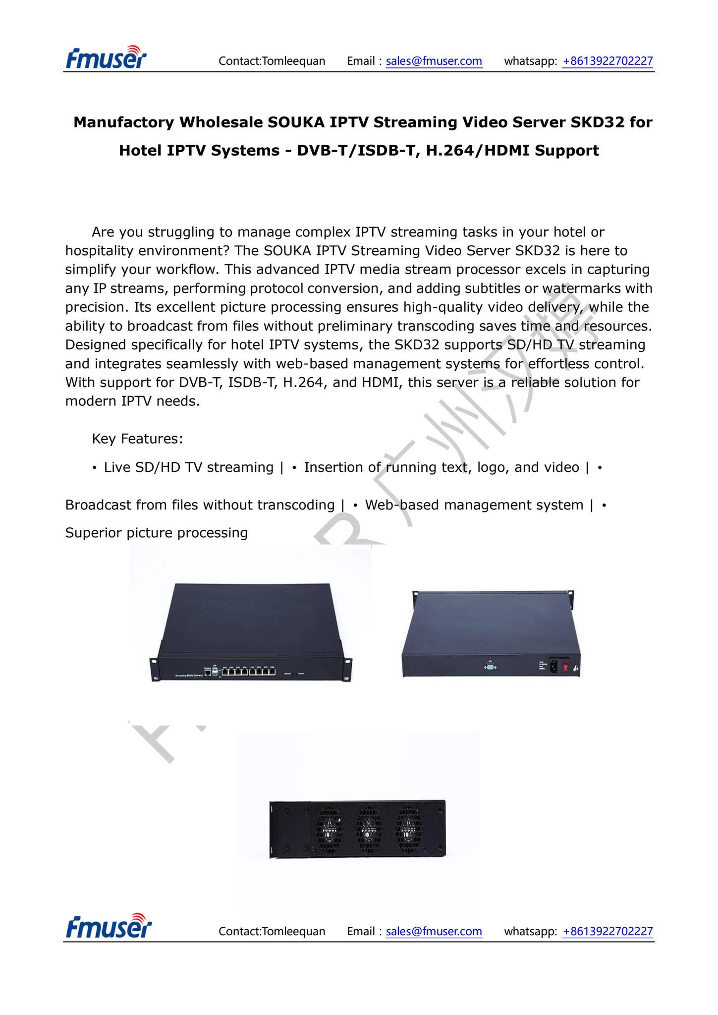 SOUKA IPTV Streaming Video Server by FMUSER Broadcast - Issuu