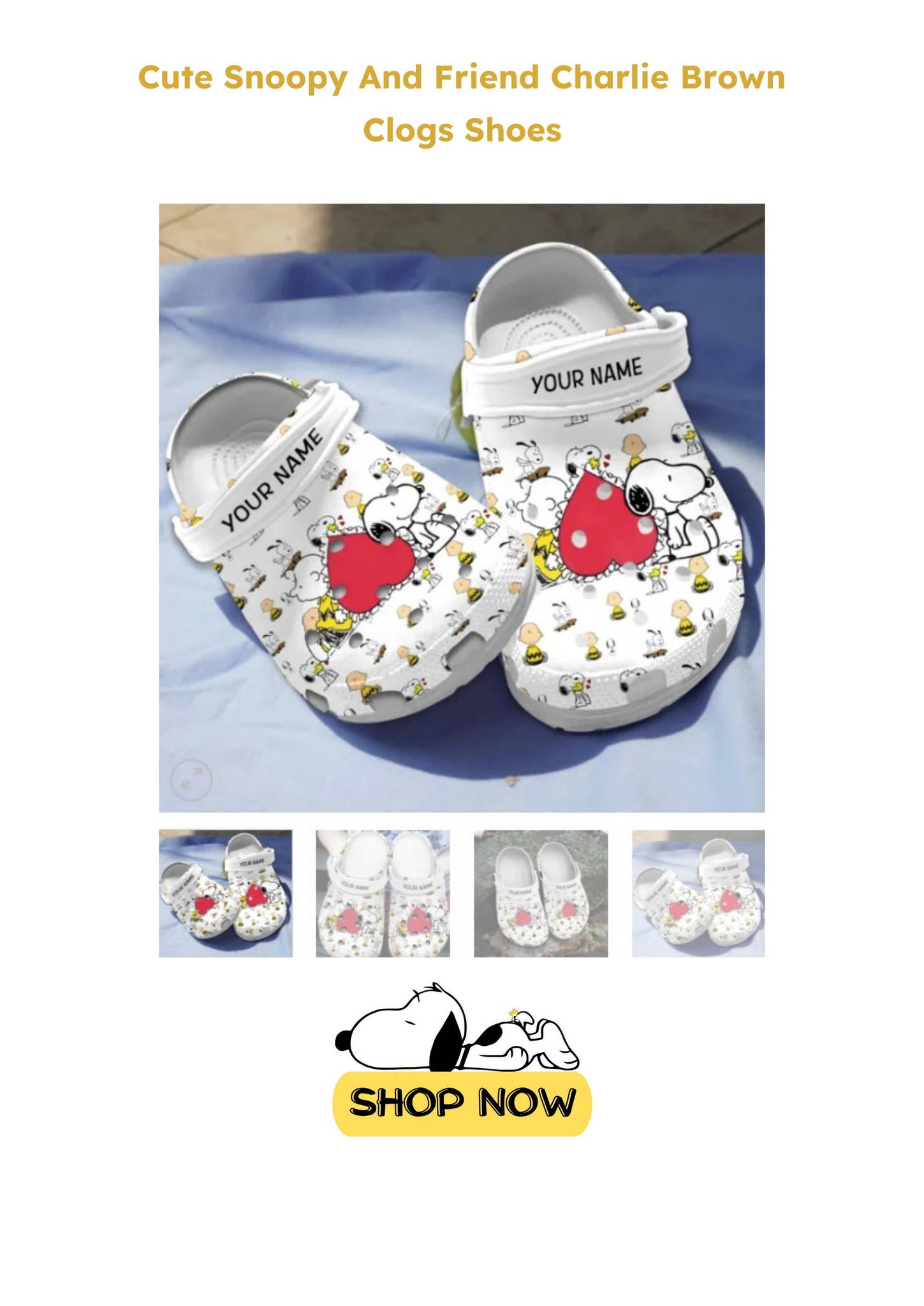 Cute Snoopy And Friend Charlie Brown Clogs Shoes by designbycrocodile ...