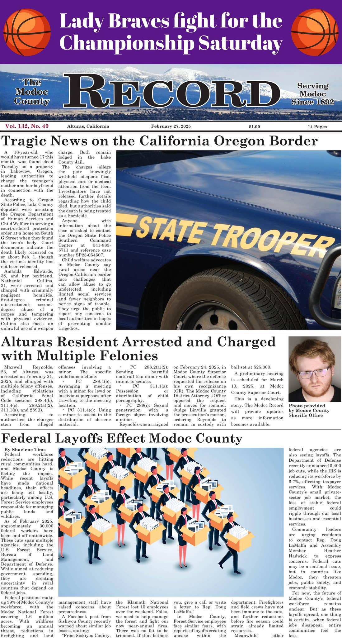 Modoc County Record - Feb 27, 2025 by Mirror Media Group/ Modoc Media ...