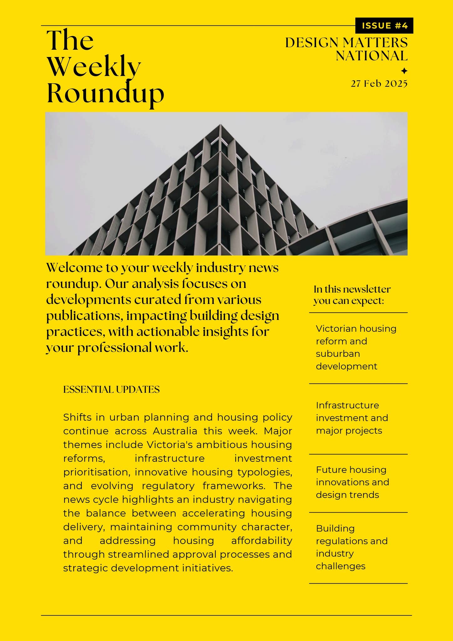 DM WEEKLY ROUNDUP ISSUE 4 by Design Matters National - Issuu