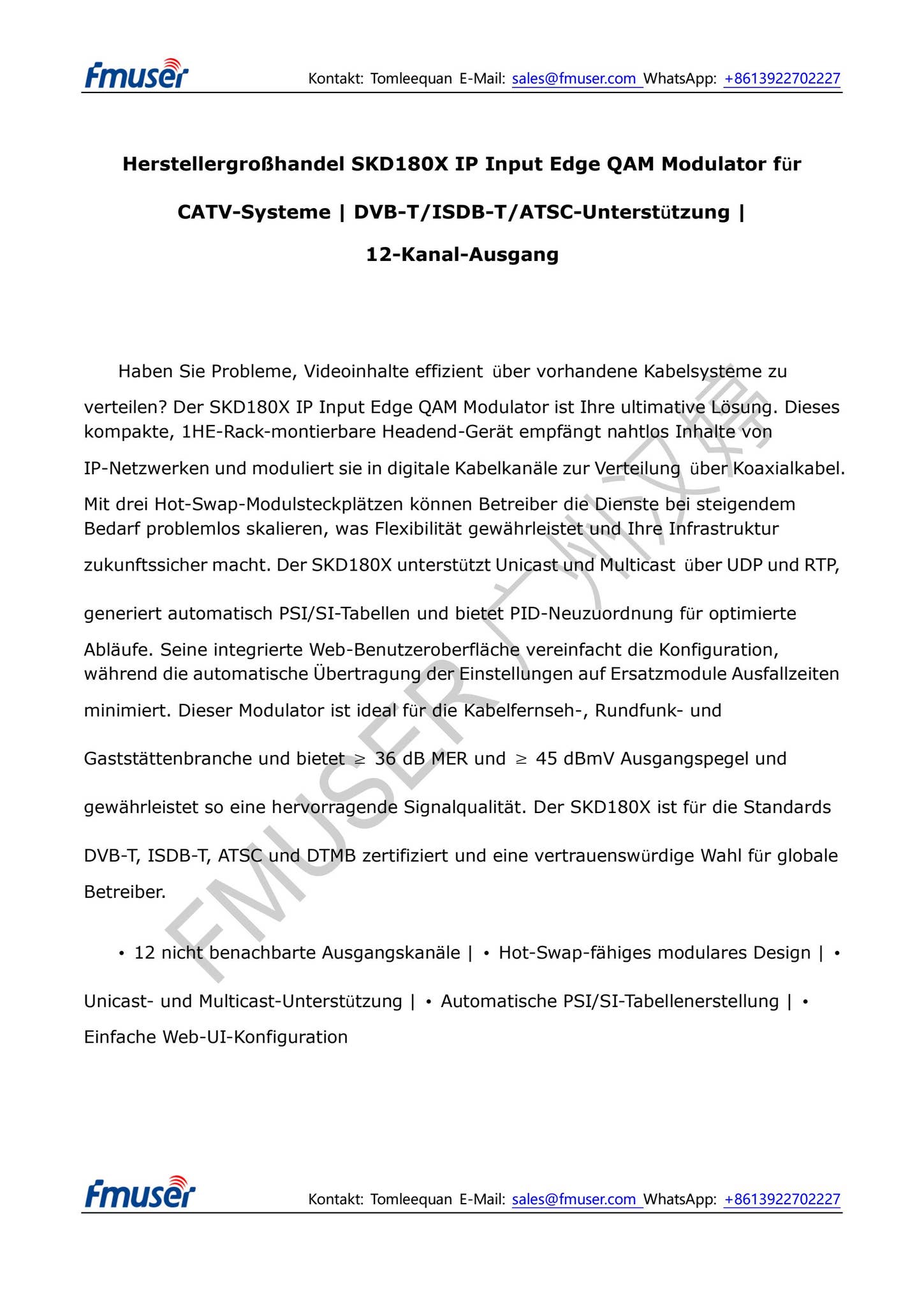 IP-Eingangs-Edge-QAM-Modulator by FMUSER Broadcast - Issuu