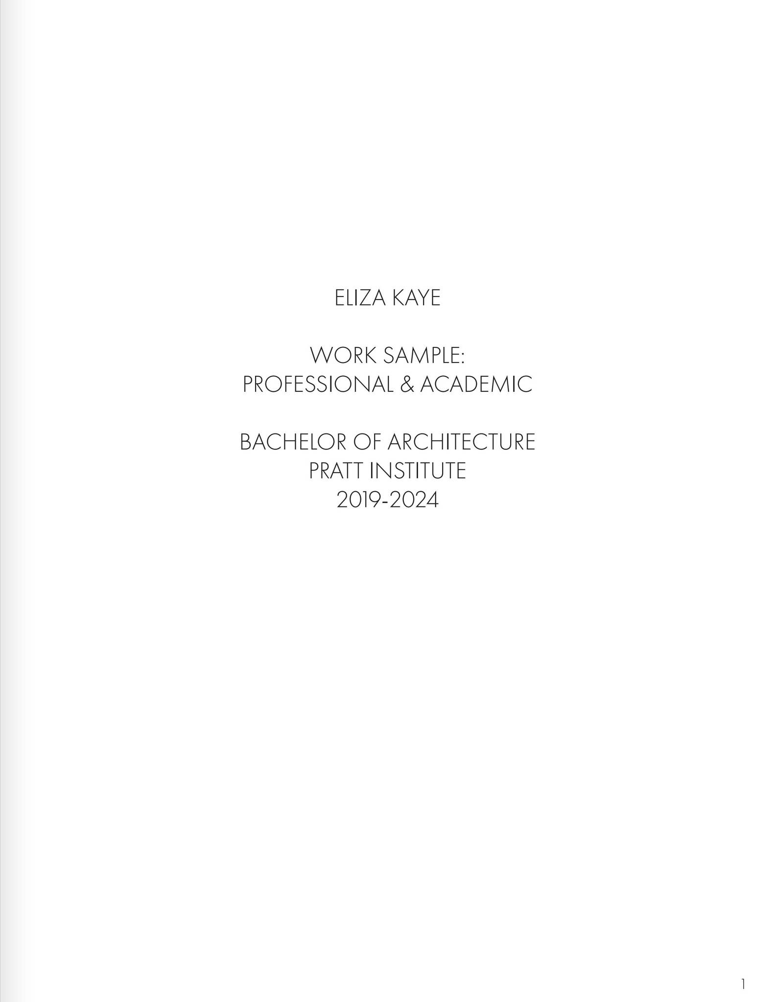 Eliza Kaye-Work Sample by Eliza Kaye - Issuu