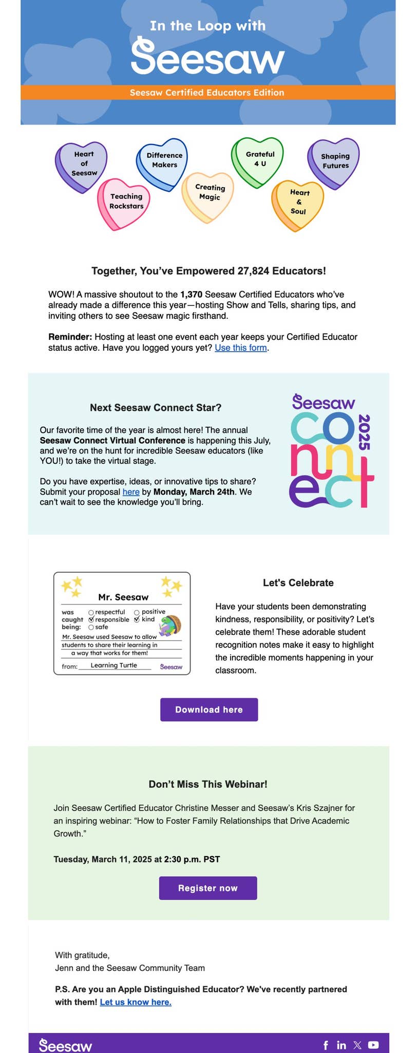 In the Loop with Seesaw Newsletter: Certified Educators Edition by ...