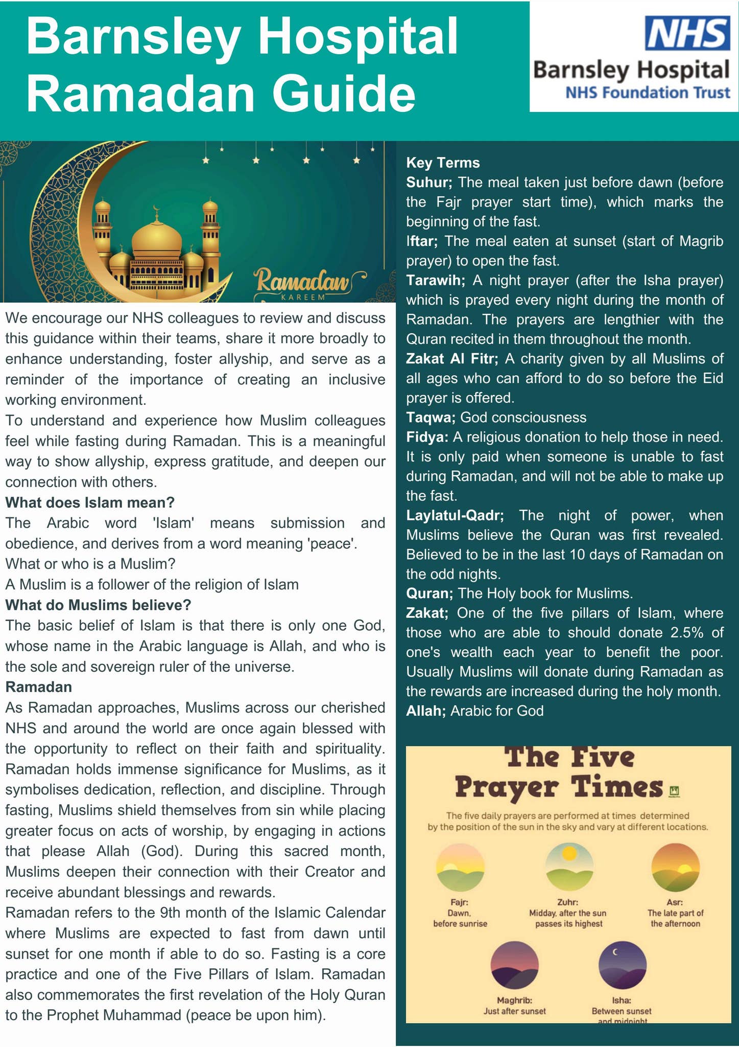 Barnsley Hospital Ramadan Guide by Barnsley Hospital NHS Foundation ...