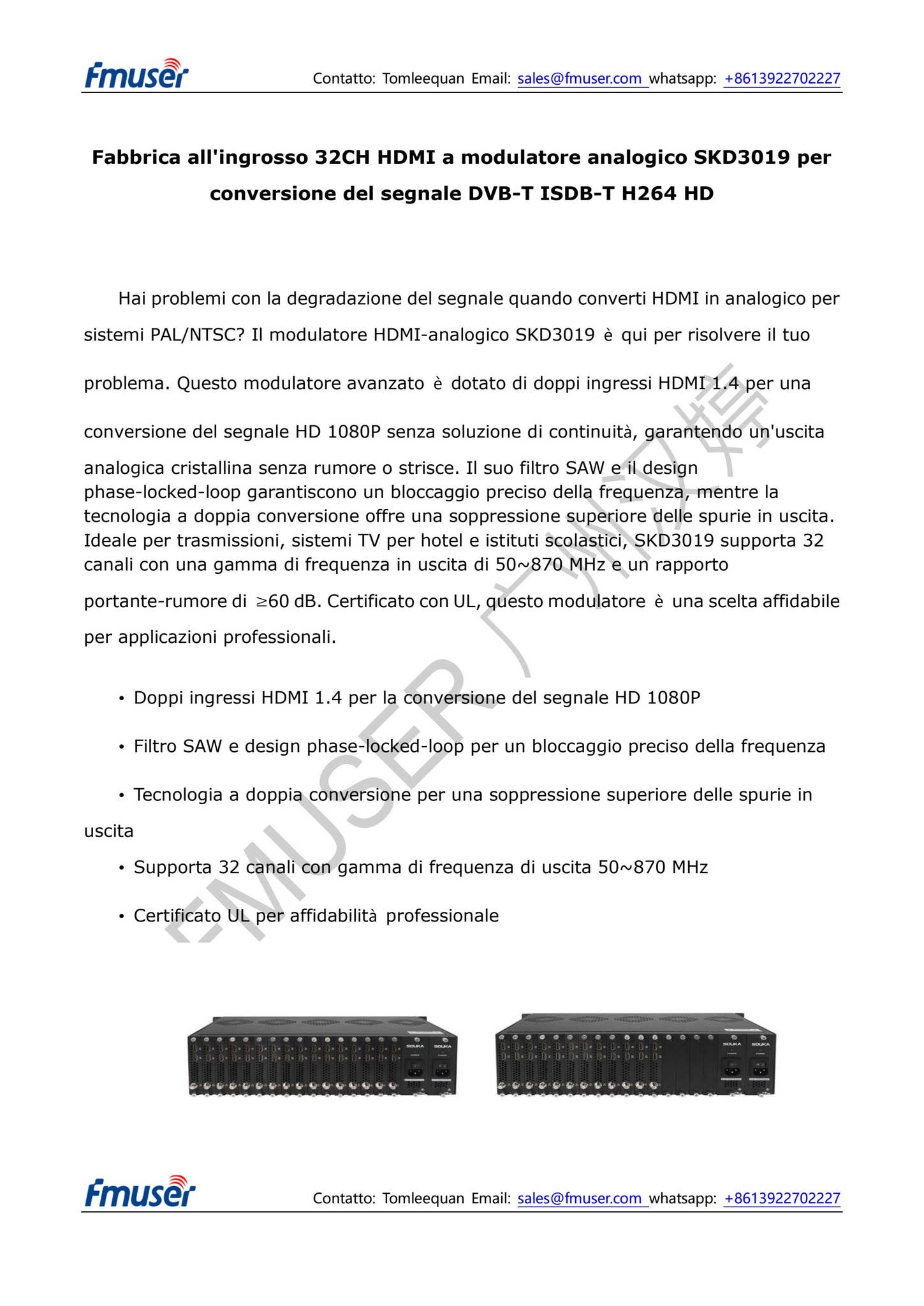 Modulatore HDMI-analogico 32CH by FMUSER Broadcast - Issuu