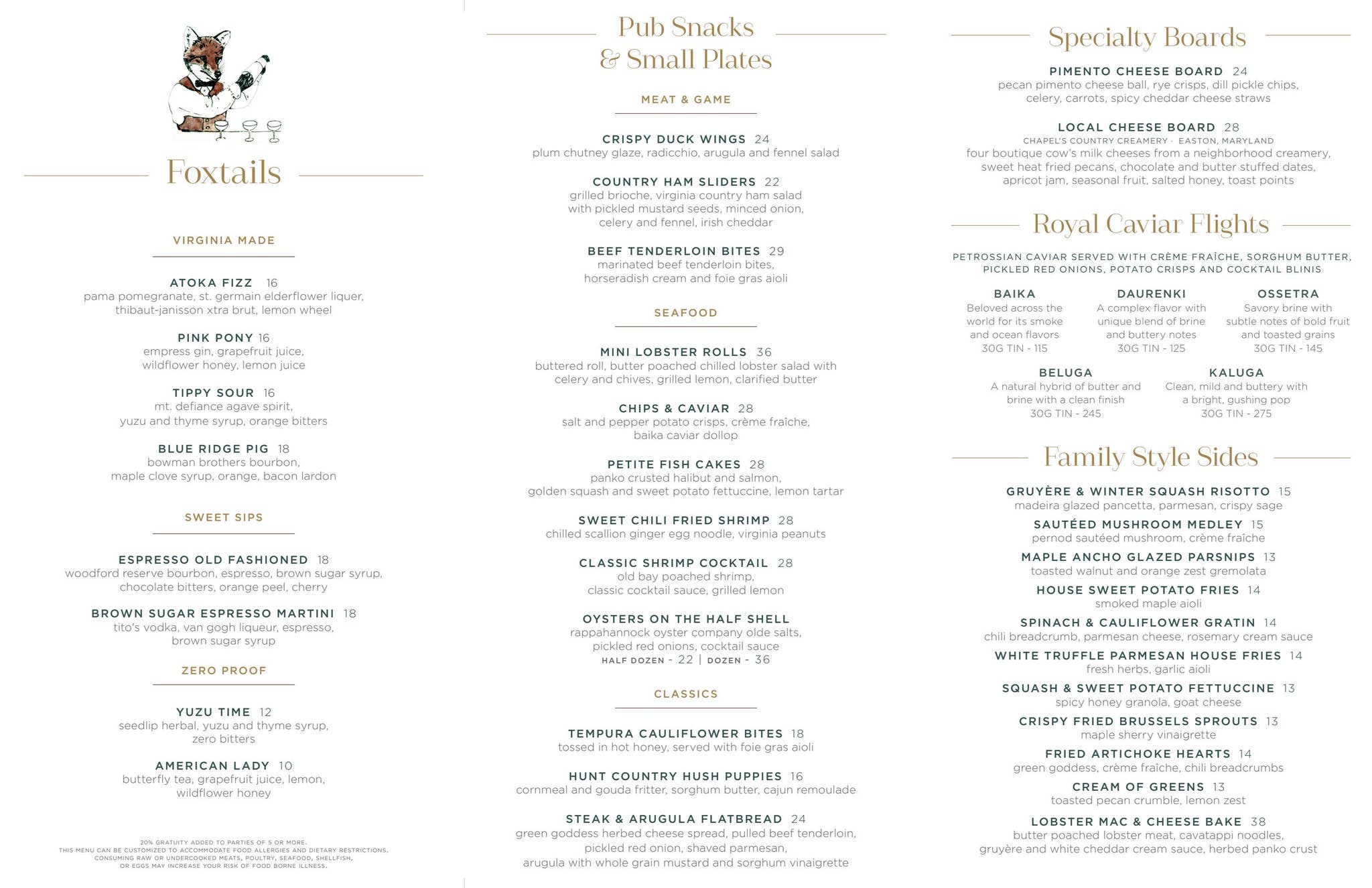 The Night Fox Pub - Cocktails and Snacks Menu by redfox-middleburg - Issuu