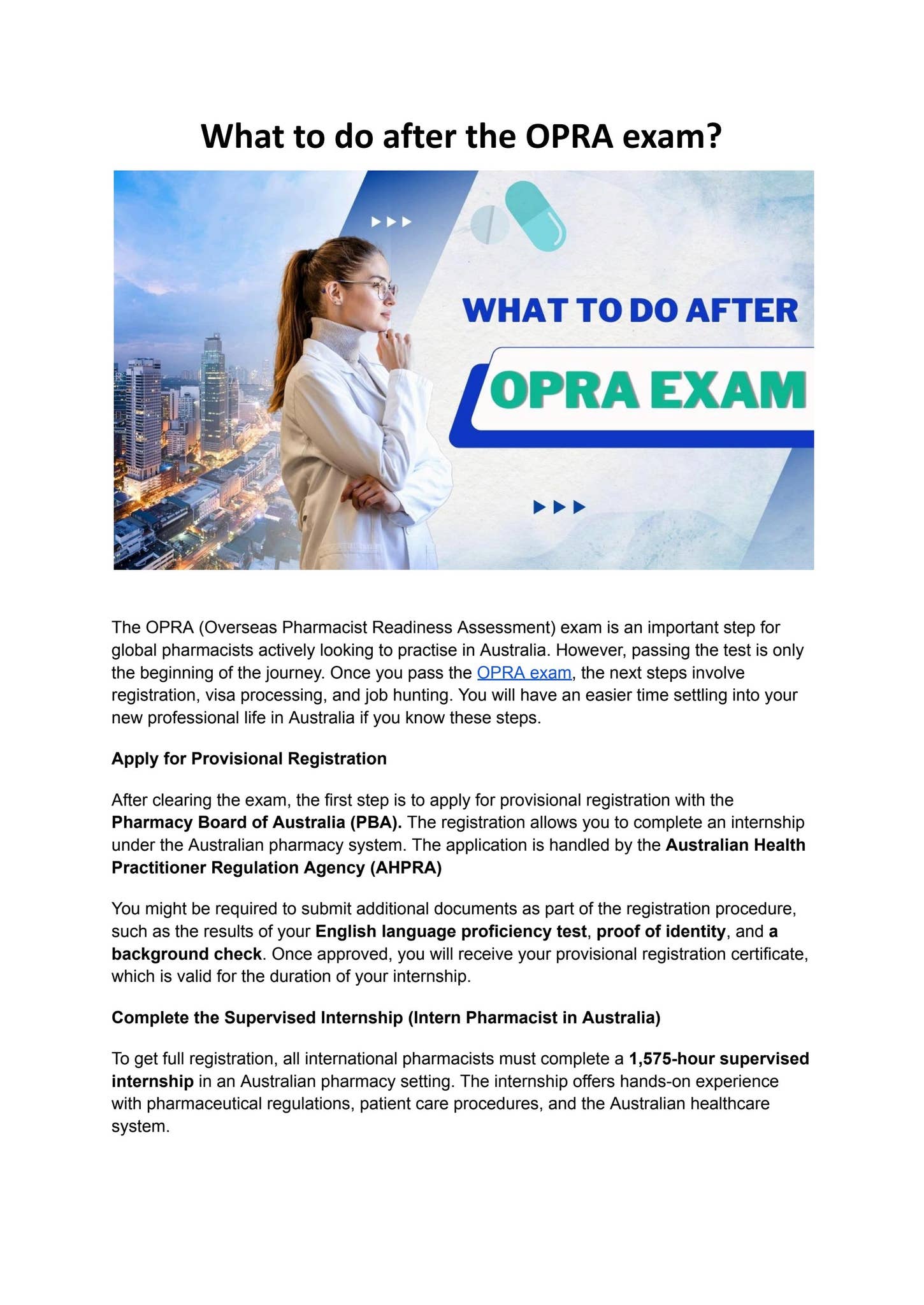 What to do after OPRA exam by Opra Exam - Issuu
