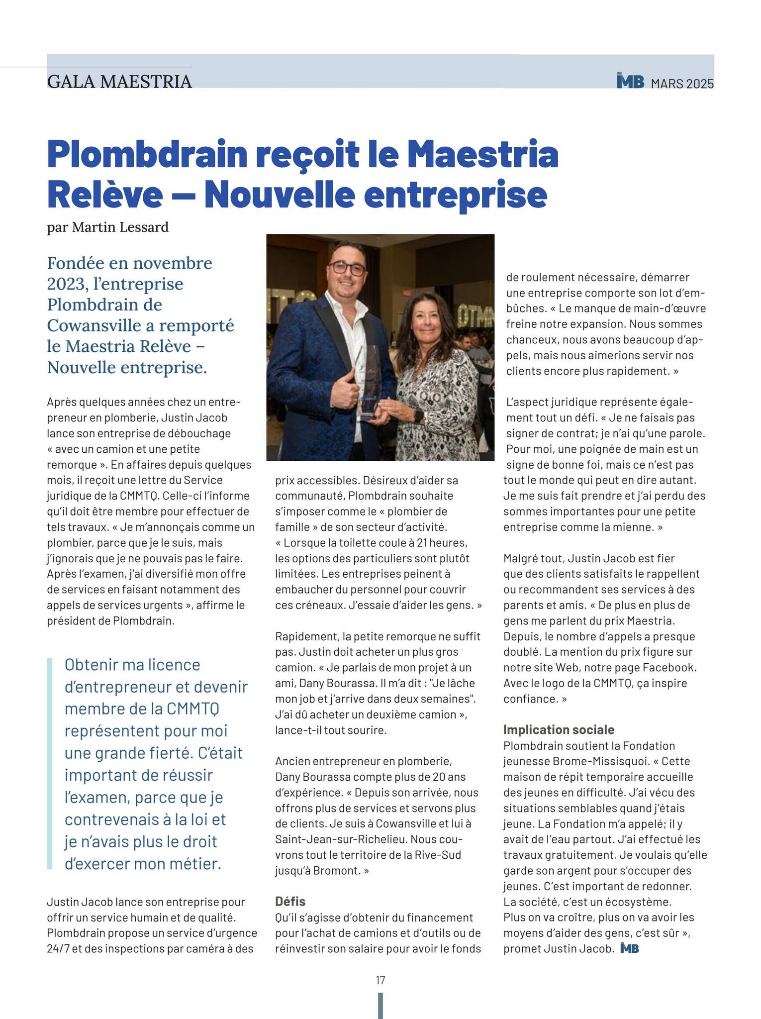 Revue IMB | vol. 40, n° 2 | Mars 2025 by CMMTQ - Issuu