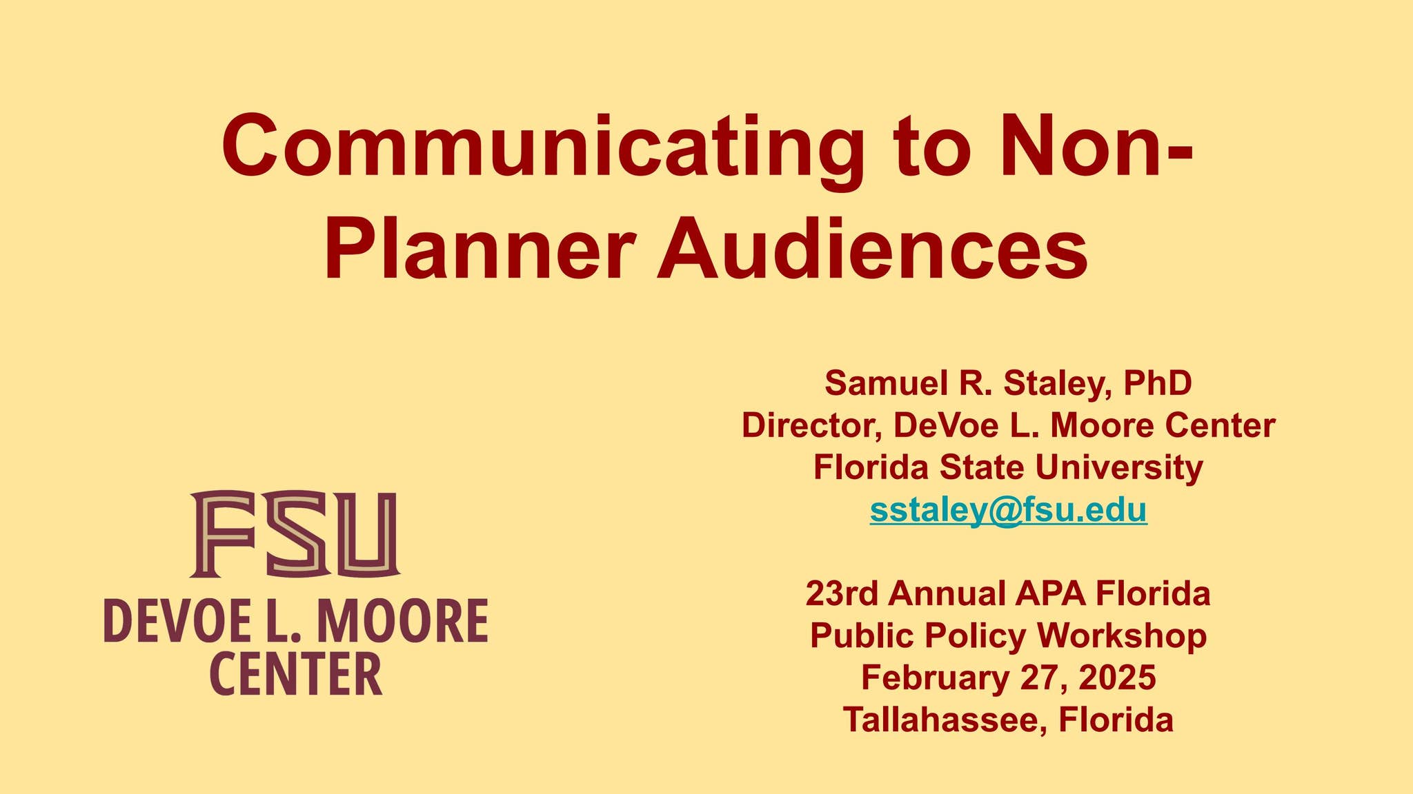 Communicating to Non-Planner Audiences by APA Florida - Issuu