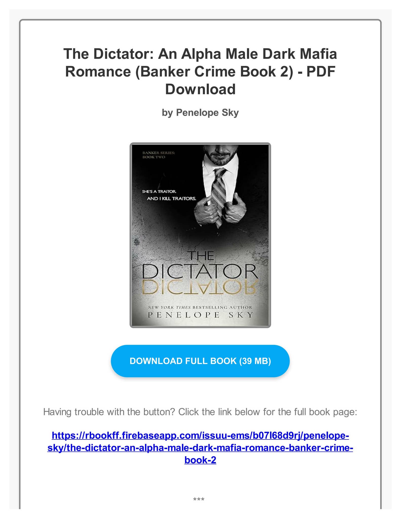 (PDF Free) The Dictator: An Alpha Male Dark Mafia Romance (Banker Crime ...