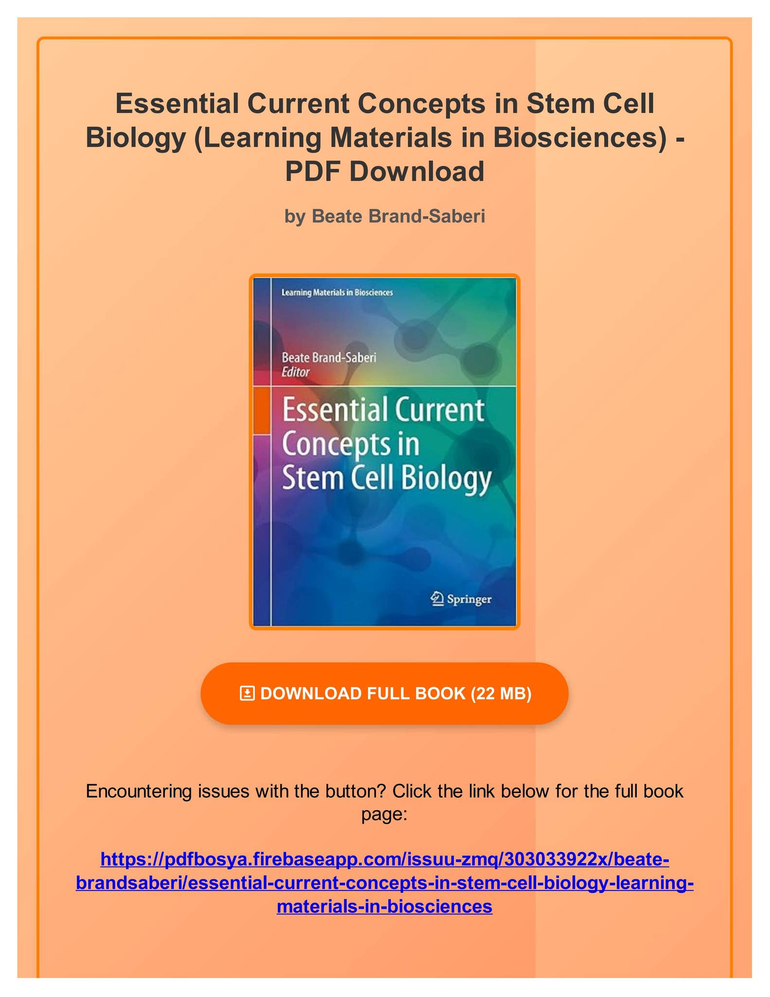 (PDF PDF) Essential Current Concepts in Stem Cell Biology (Learning ...