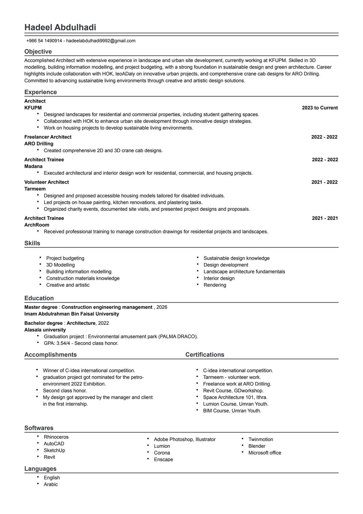Hadeel's CV by Hadeel Abdulhadi - Issuu