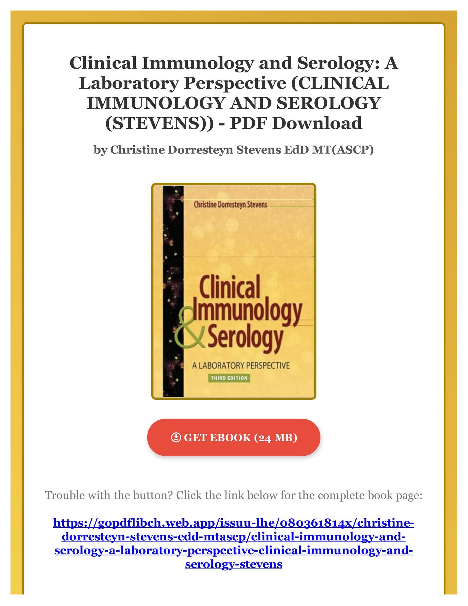[PDF] Clinical Immunology and Serology: A Laboratory Perspective ...