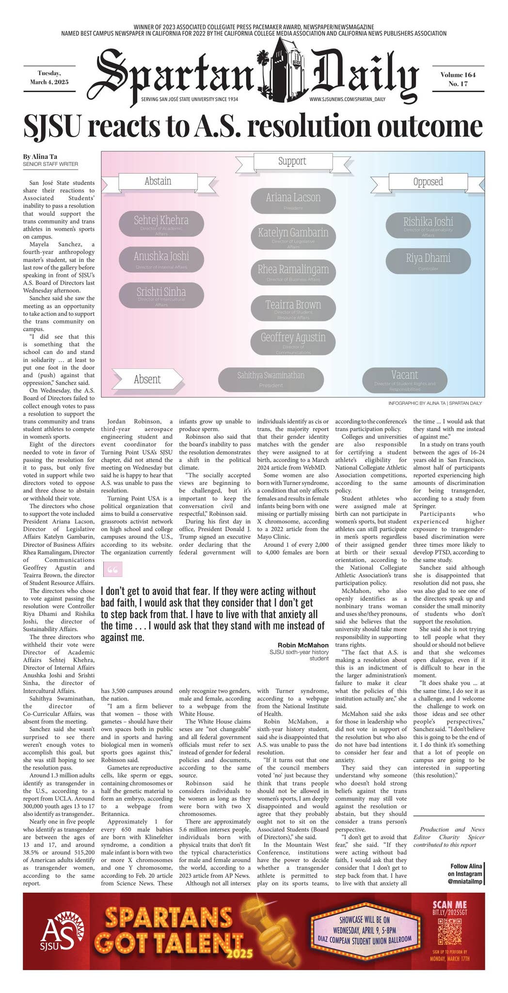 Spartan Daily Vol. 164 No. 17 by Spartan Daily - Issuu
