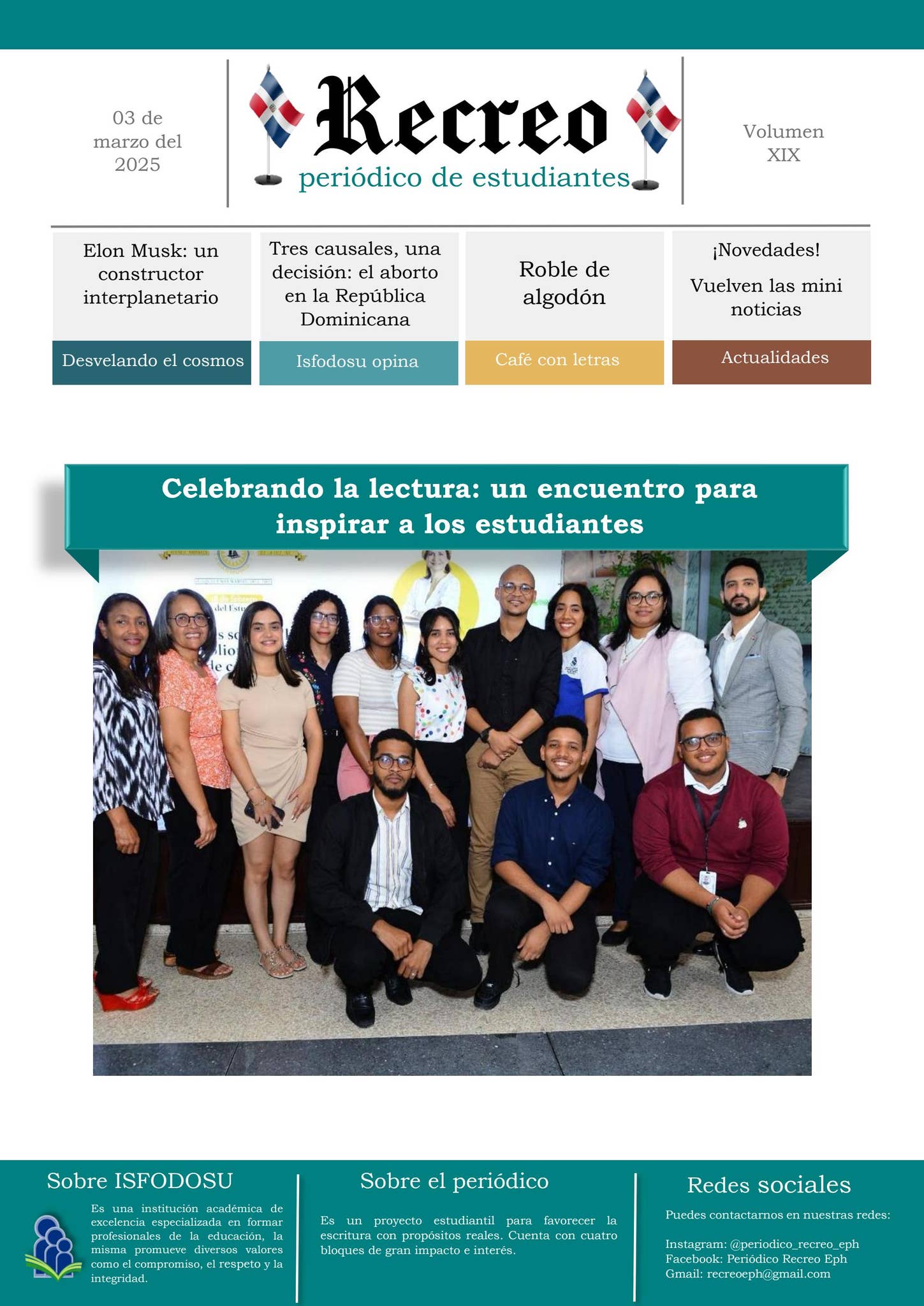 Periódico Recreo - Volumen XIX by Recreo EPH - Issuu