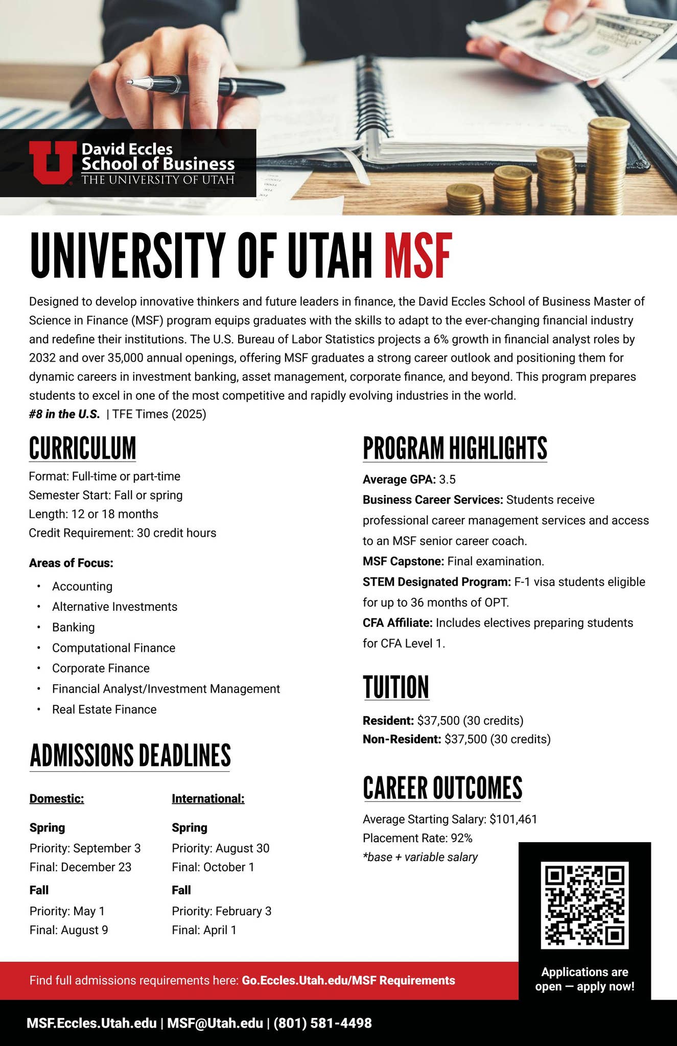 MSF (International) Half Pager by University of Utah Graduate Programs ...