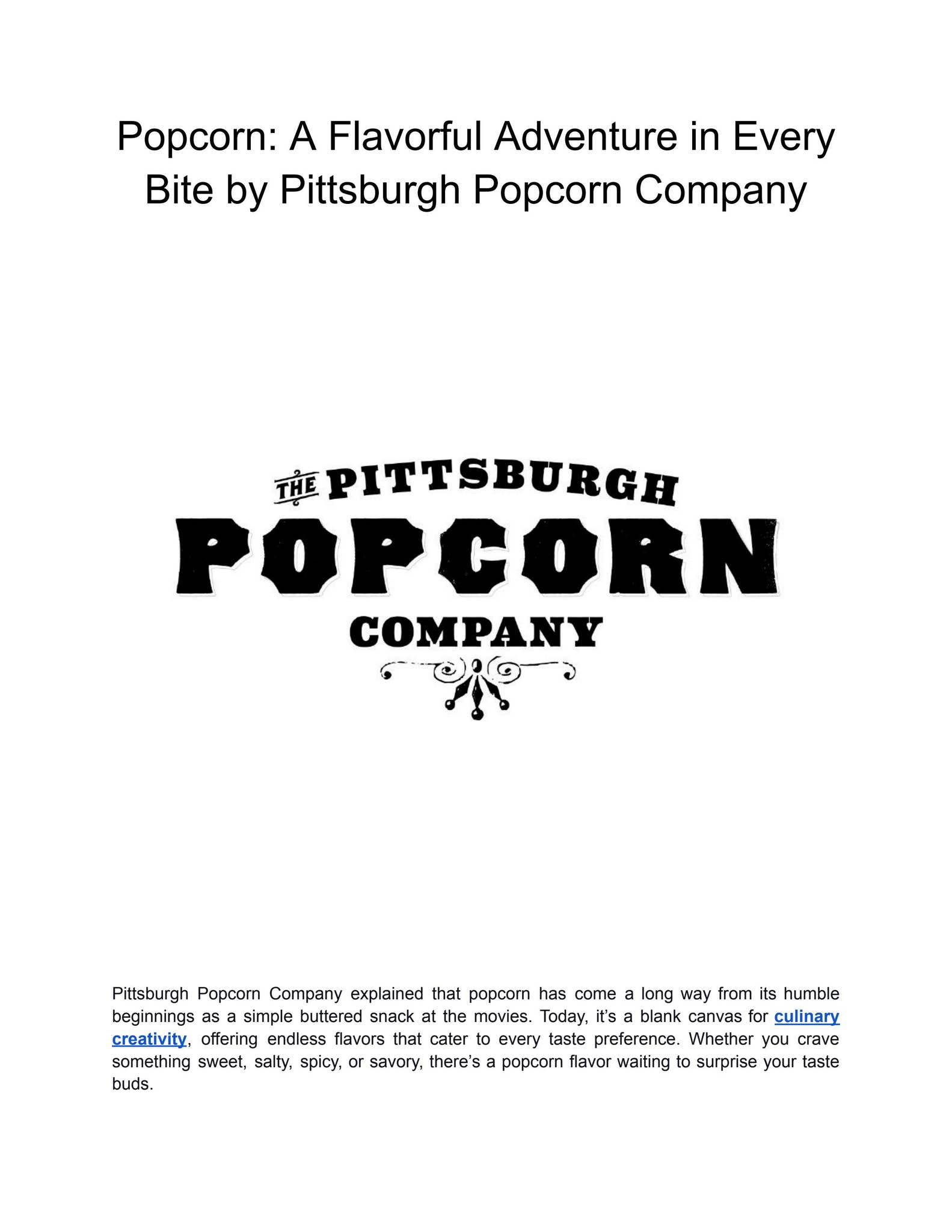 Popcorn_ A Flavorful Adventure in Every Bite by Pittsburgh Popcorn ...