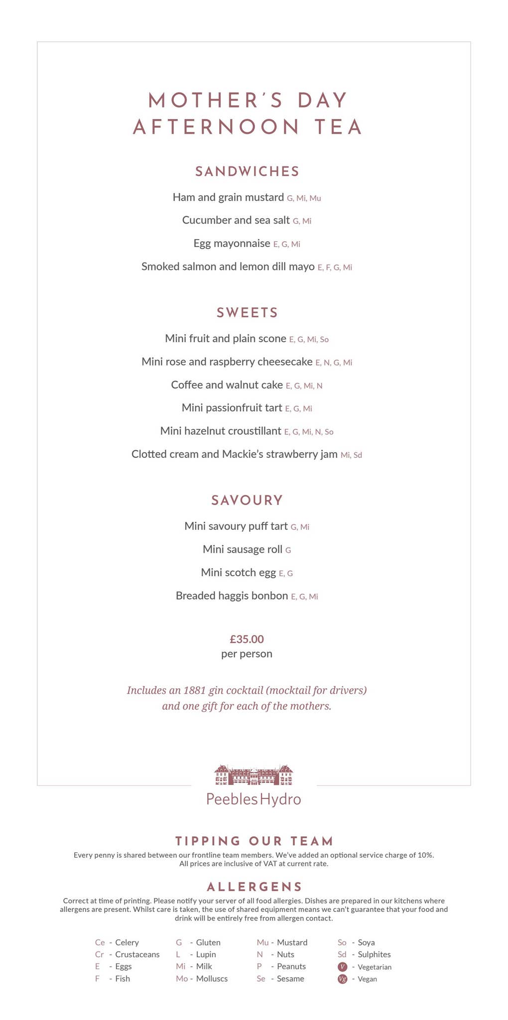 Mother's Day Afternoon Tea 2025 by Peebles Hydro - Issuu