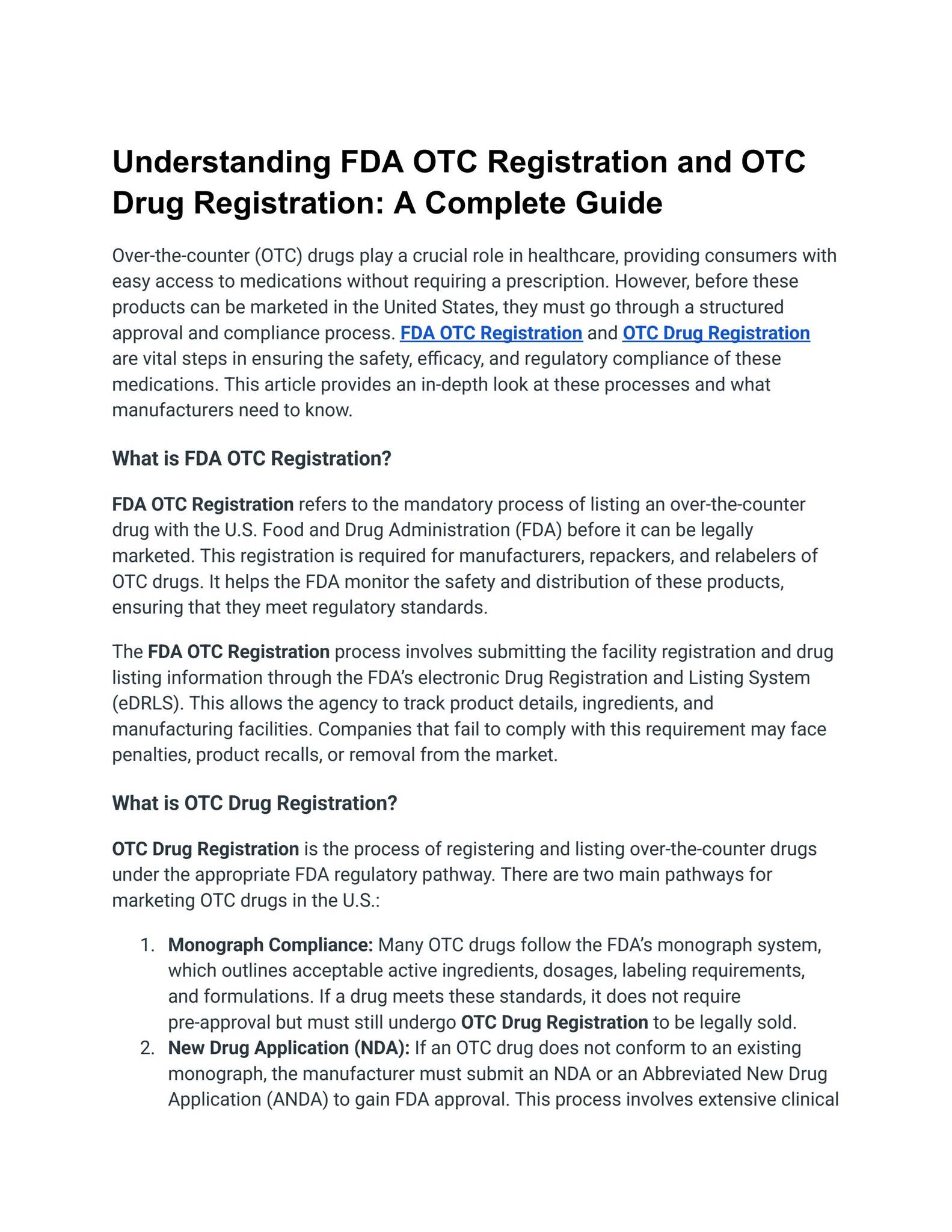 Understanding FDA OTC Registration and OTC Drug Registration A Complete ...