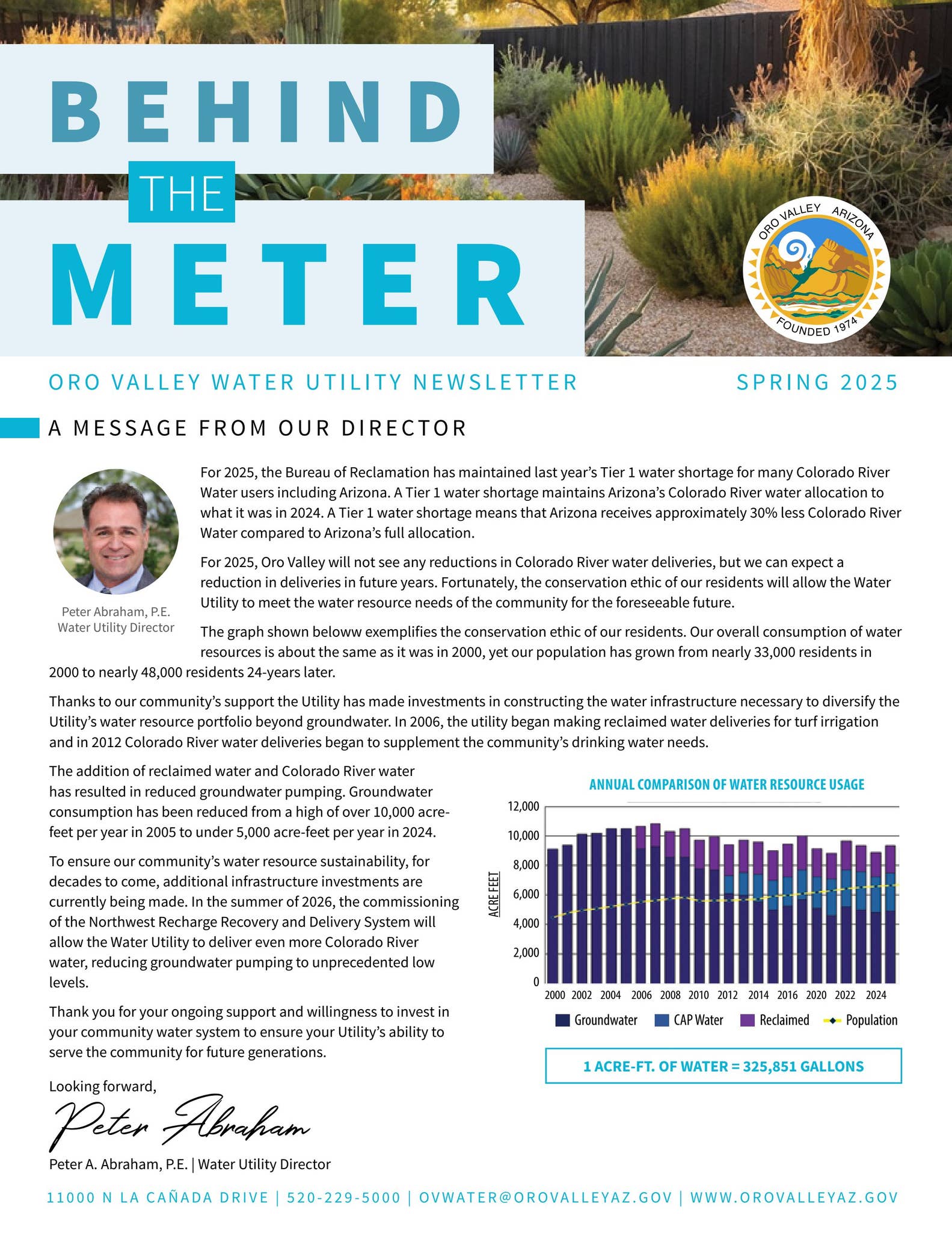 Behind the Meter Water Utility Newsletter Spring 2025 by Town of Oro ...
