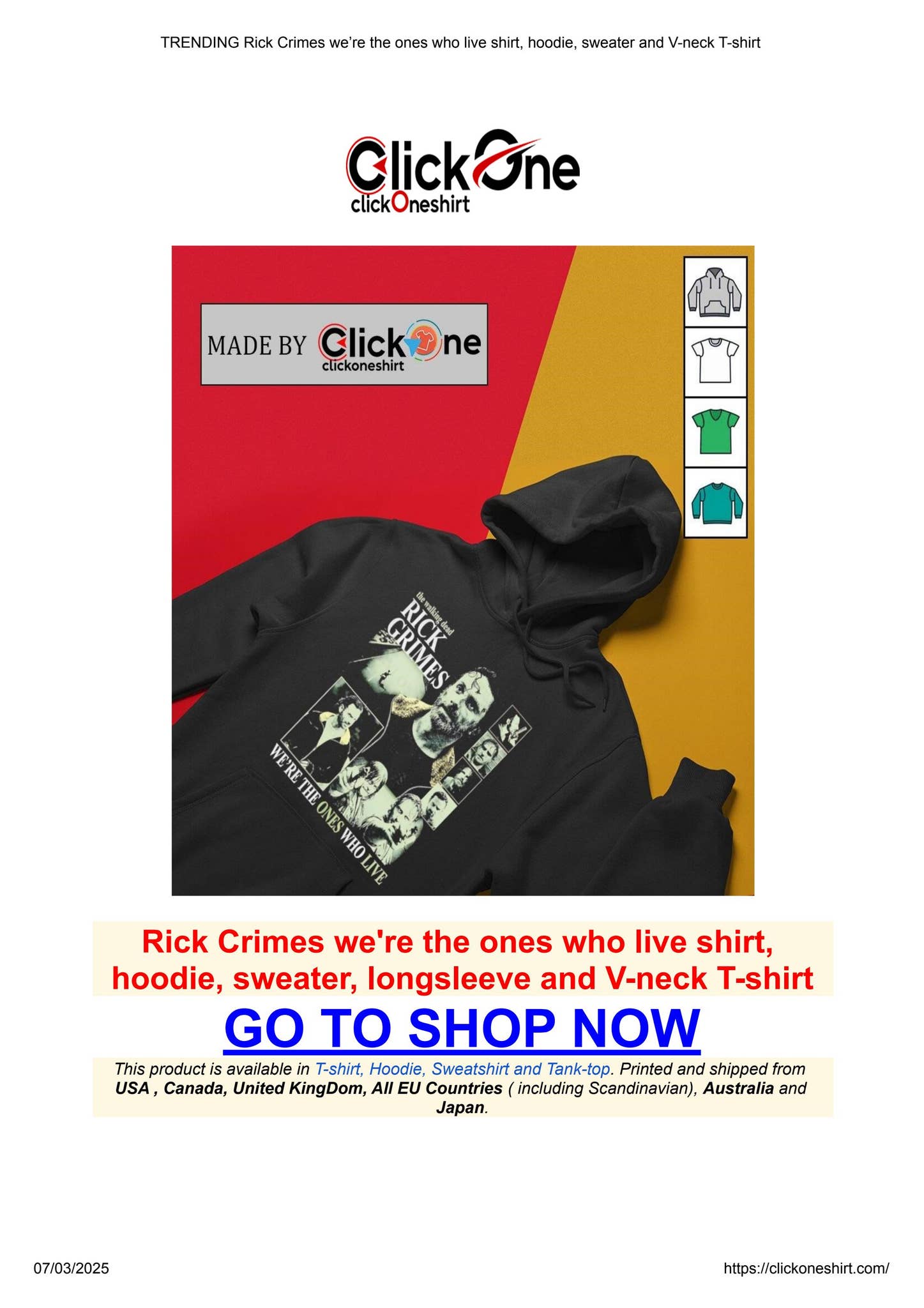 Rick Crimes we’re the ones who live shirt by Design AT Shop - Issuu