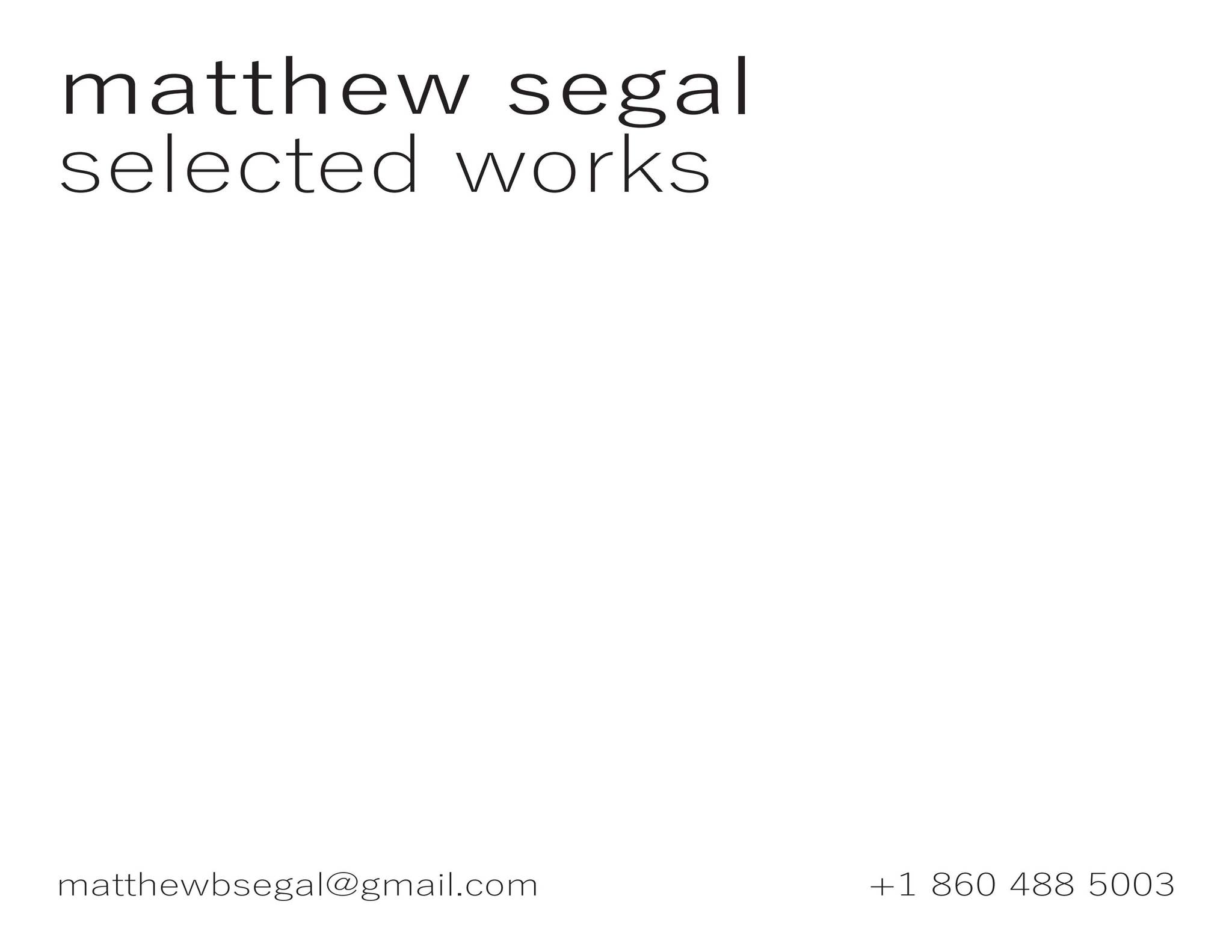 Matthew Segal Architecture Portfolio FULL by Matthew Segal - Issuu