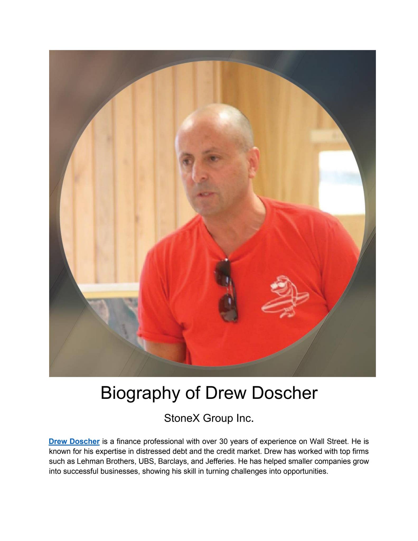 Biography of Drew Doscher by Drew Doscher - Issuu