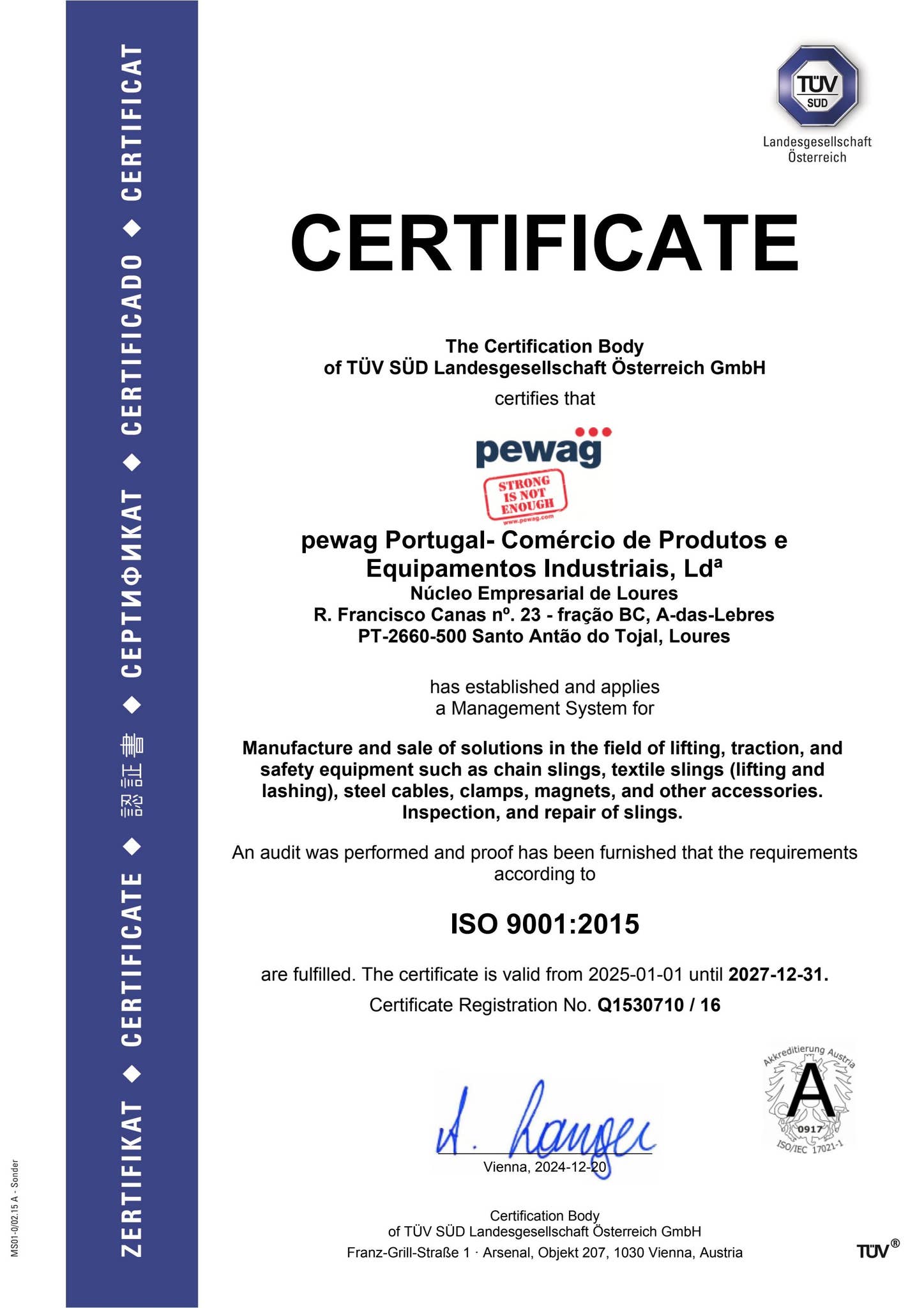 PWP ISO 9001 Certificate EN by pewag - Issuu