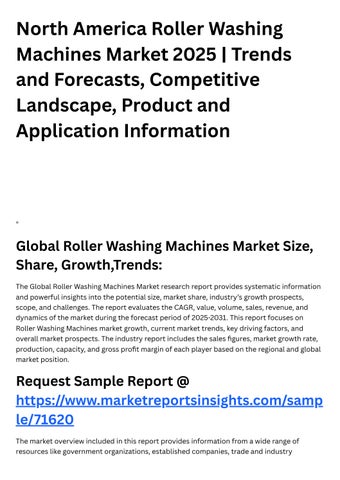 North America Roller Washing Machines Market 2025 Trends and Forecasts ...