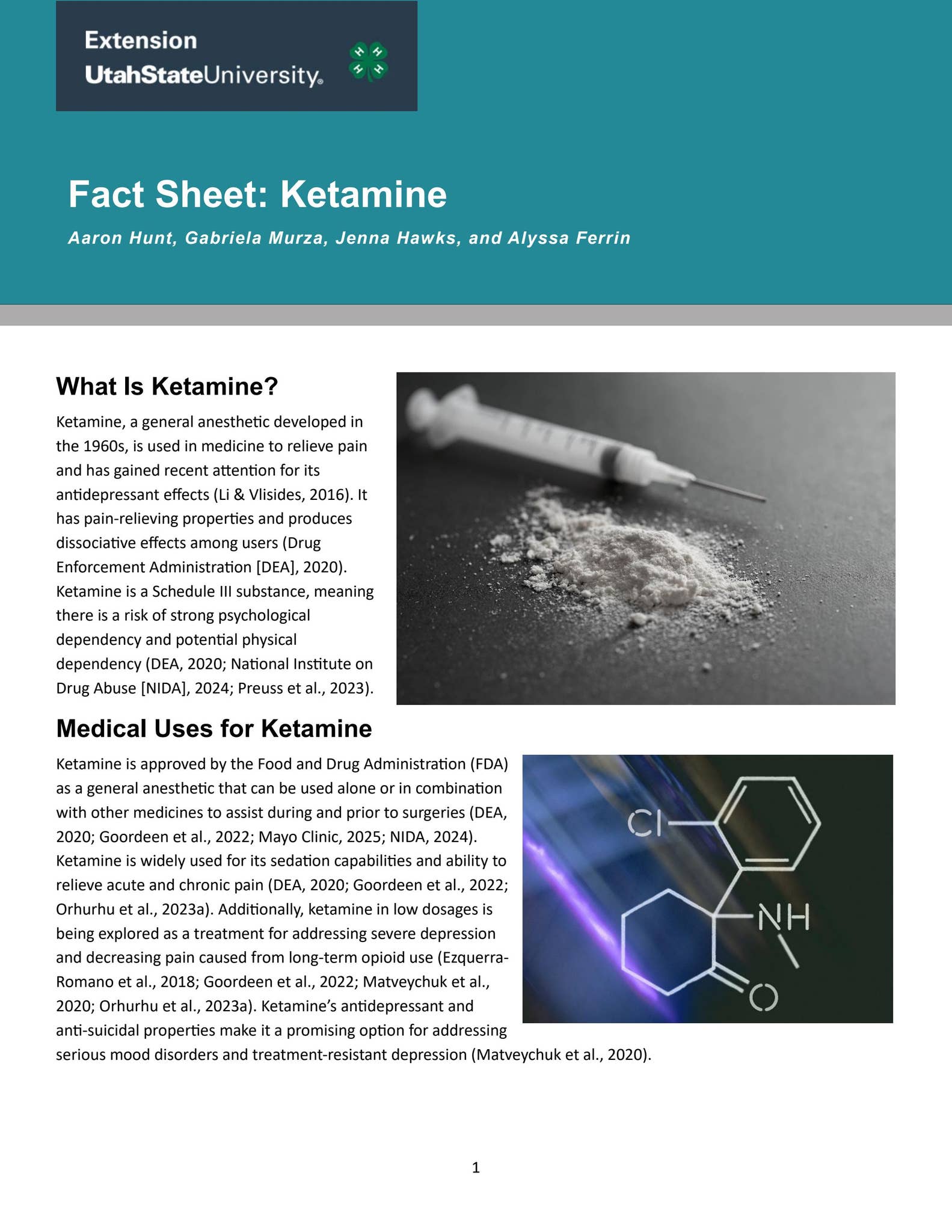 Ketamine: What You Need to Know by Utah State University Extension - Issuu