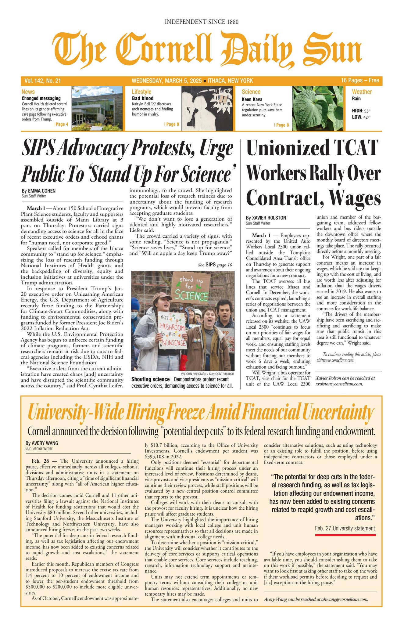 3-5-25 entire issue hi res by The Cornell Daily Sun - Issuu
