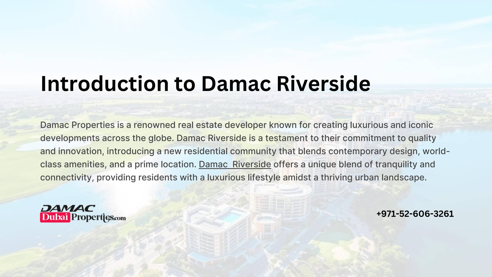 DAMAC Riverside - New Launch Townhouses and Villas in Dubai by dubai ...
