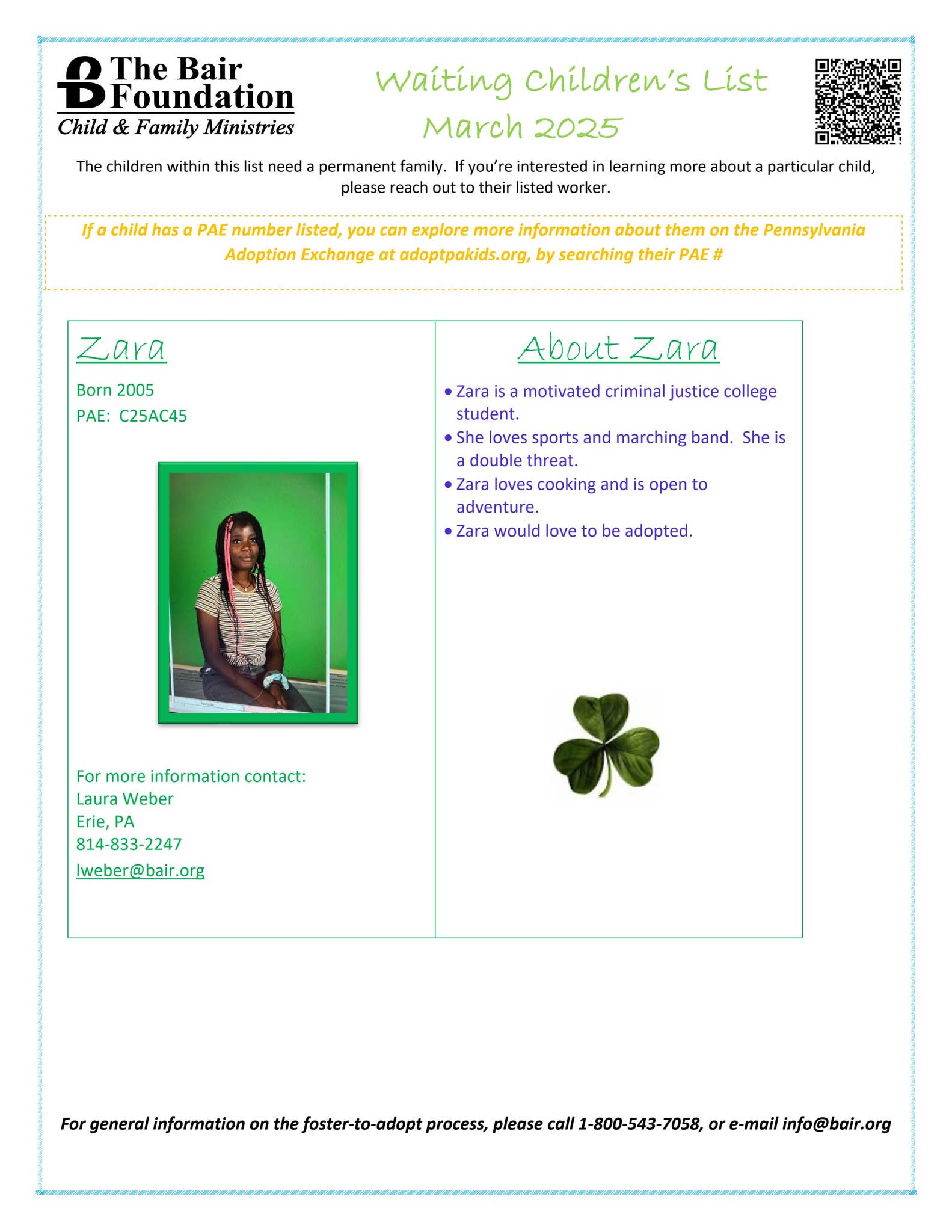 Bair Waiting Children List March 2025 by The Bair Foundation - Issuu