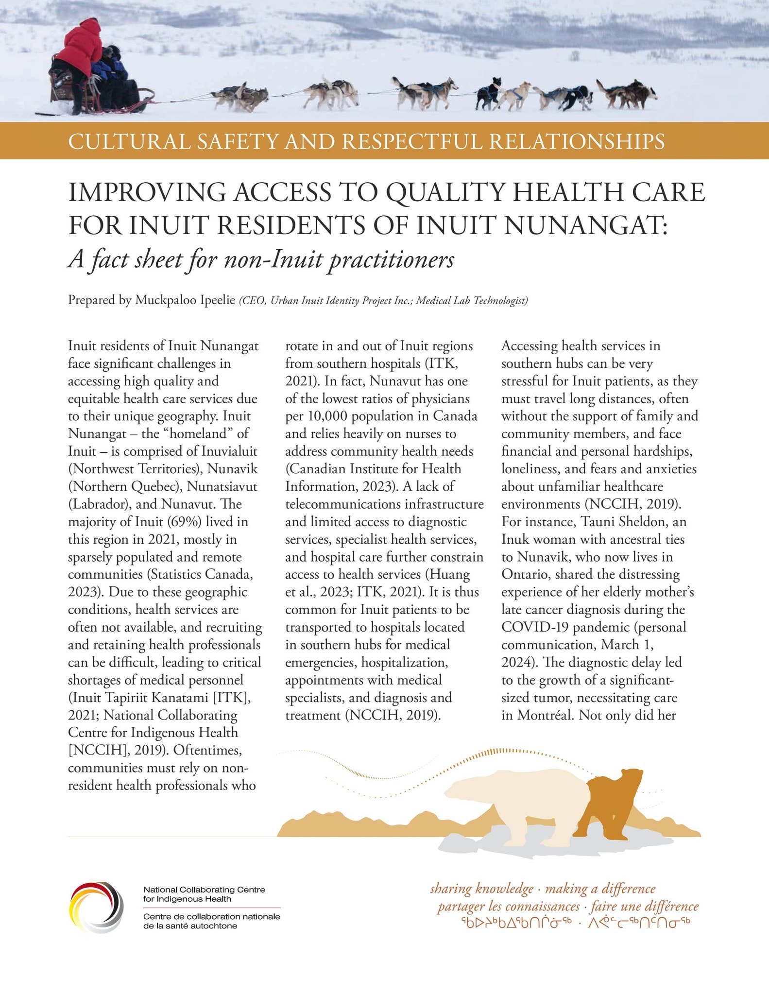 Improving access to quality health care for Inuit residents of Inuit ...