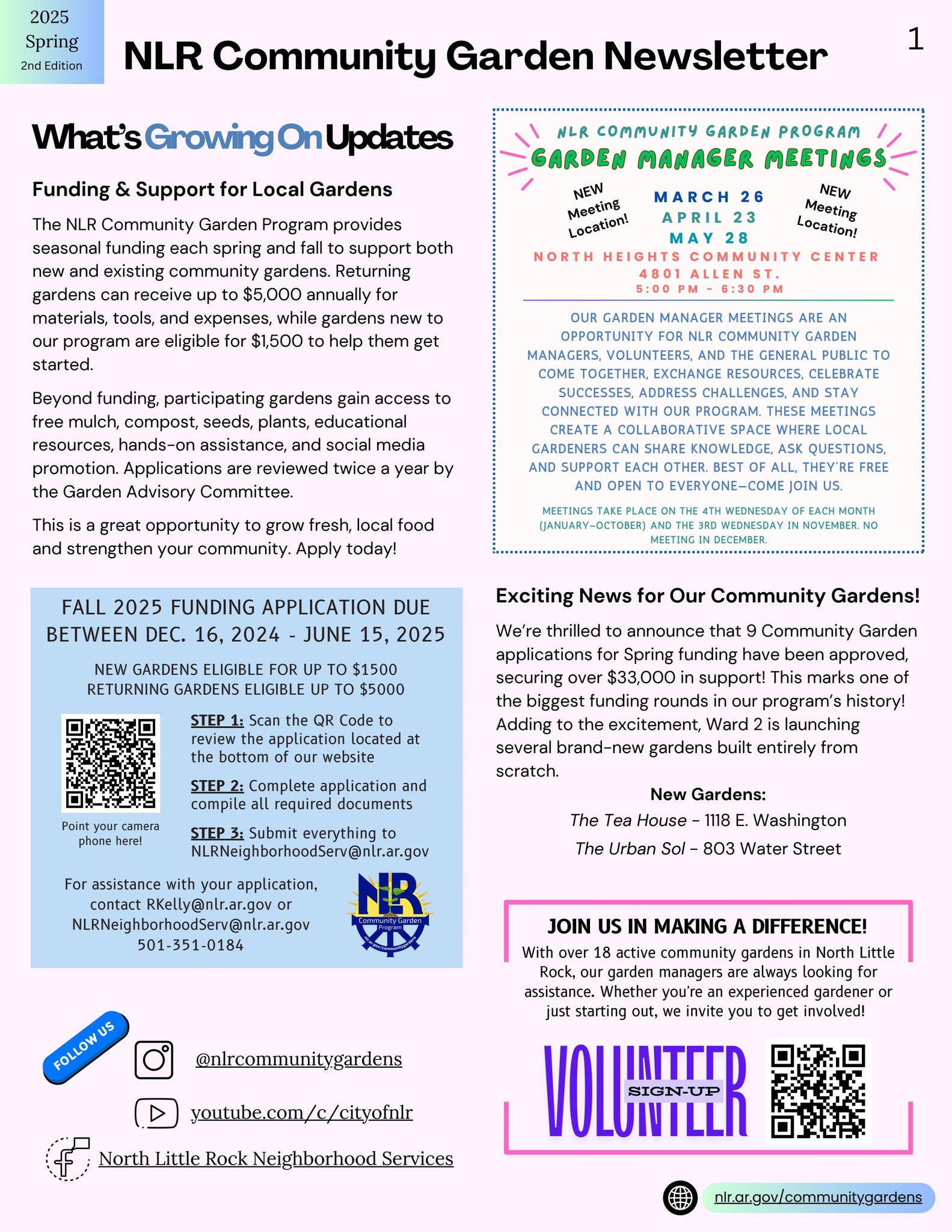 2025 Spring Community Garden Newsletter by cityofnlr - Issuu