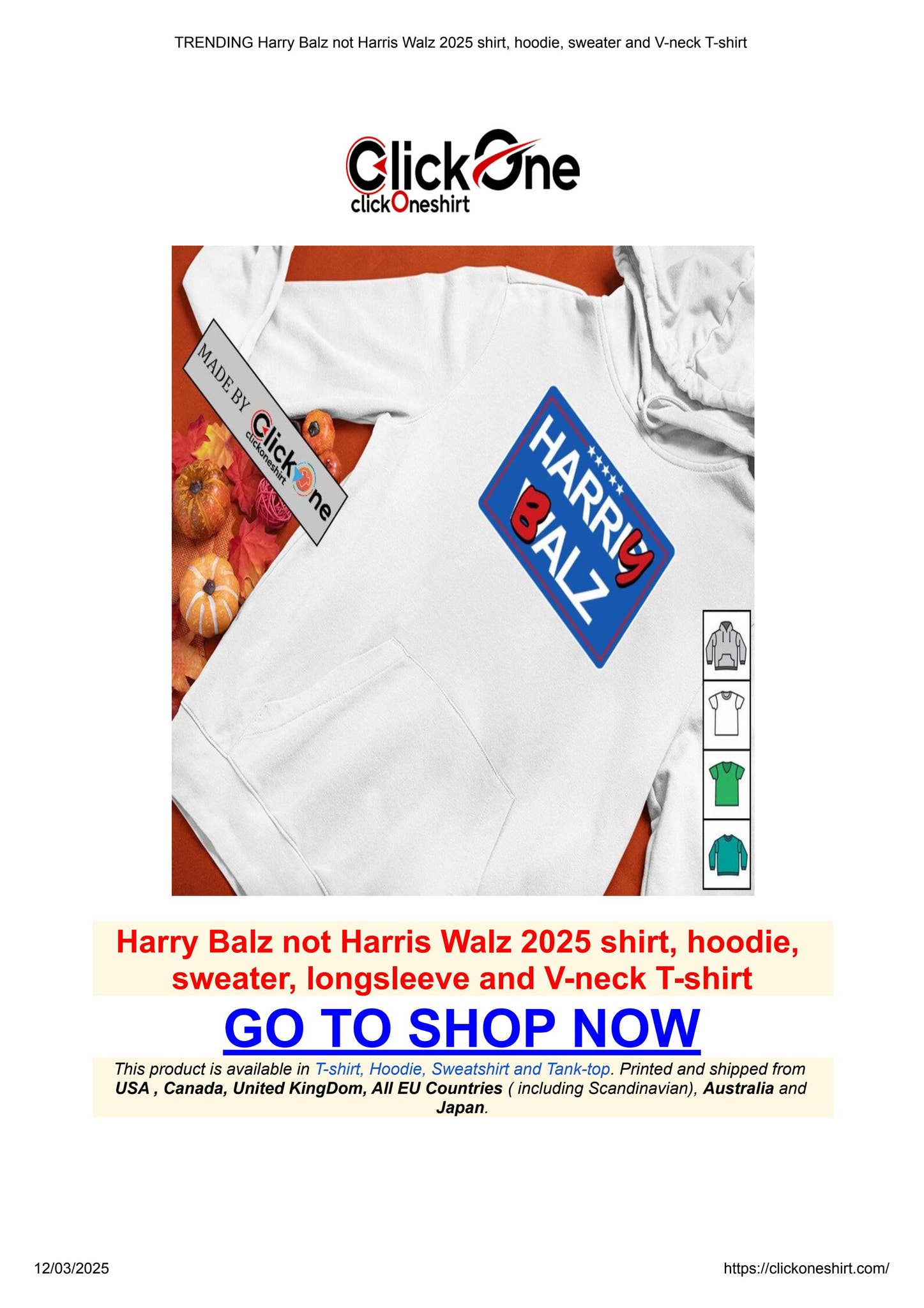 Harry Balz not Harris Walz 2025 shirt by Design AT Shop - Issuu