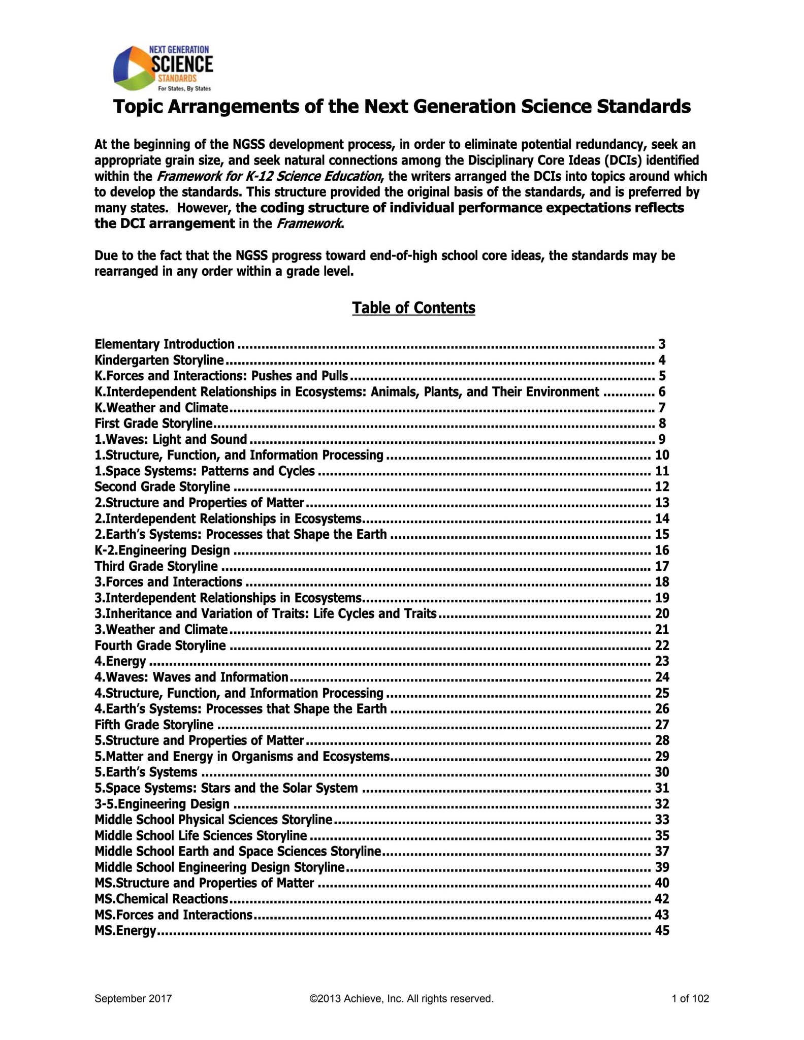 The US NGSS Science standards K-12 by ETC Educational Technology ...