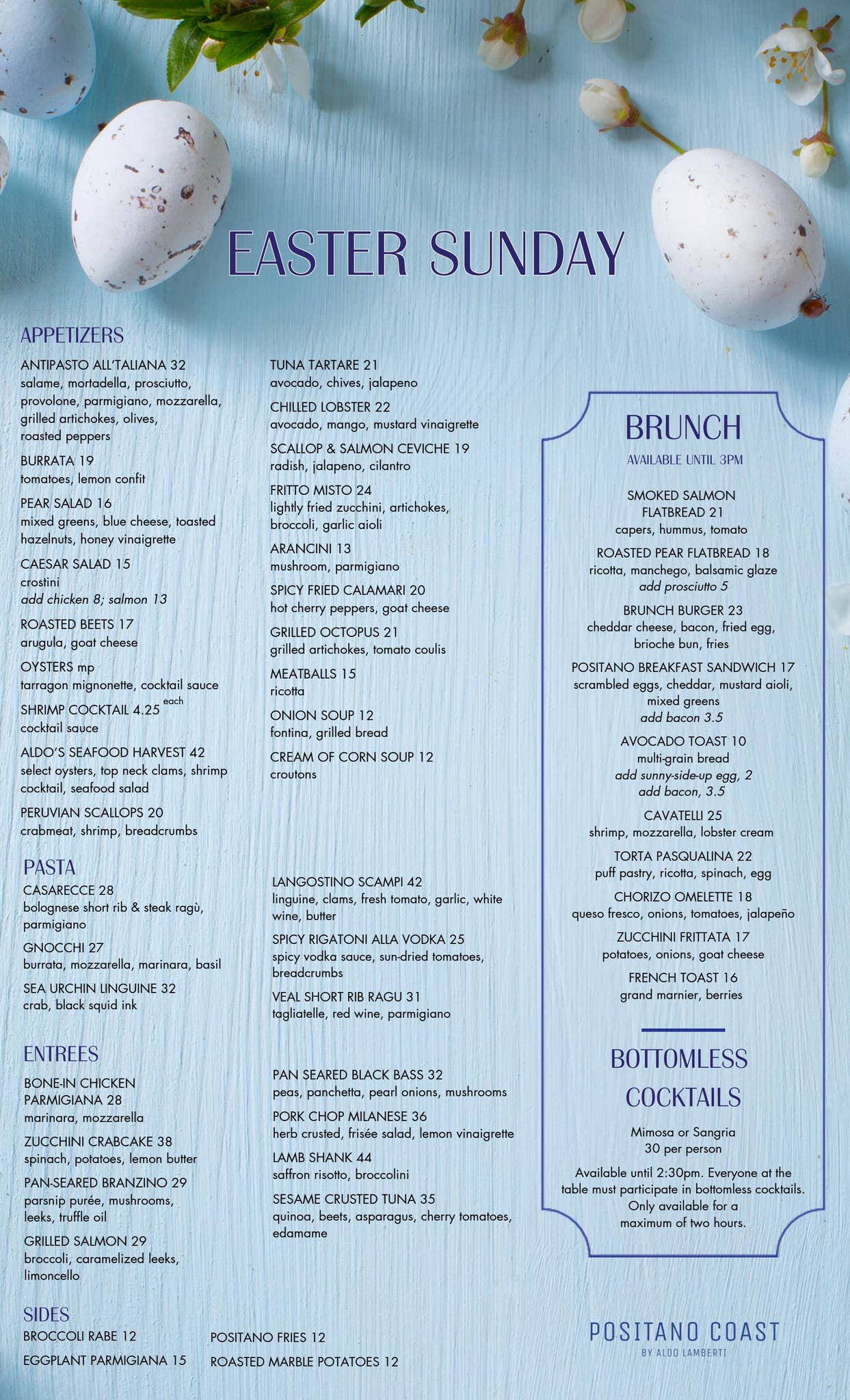 Positano Easter Menu 2025 by Derek Brown - Issuu
