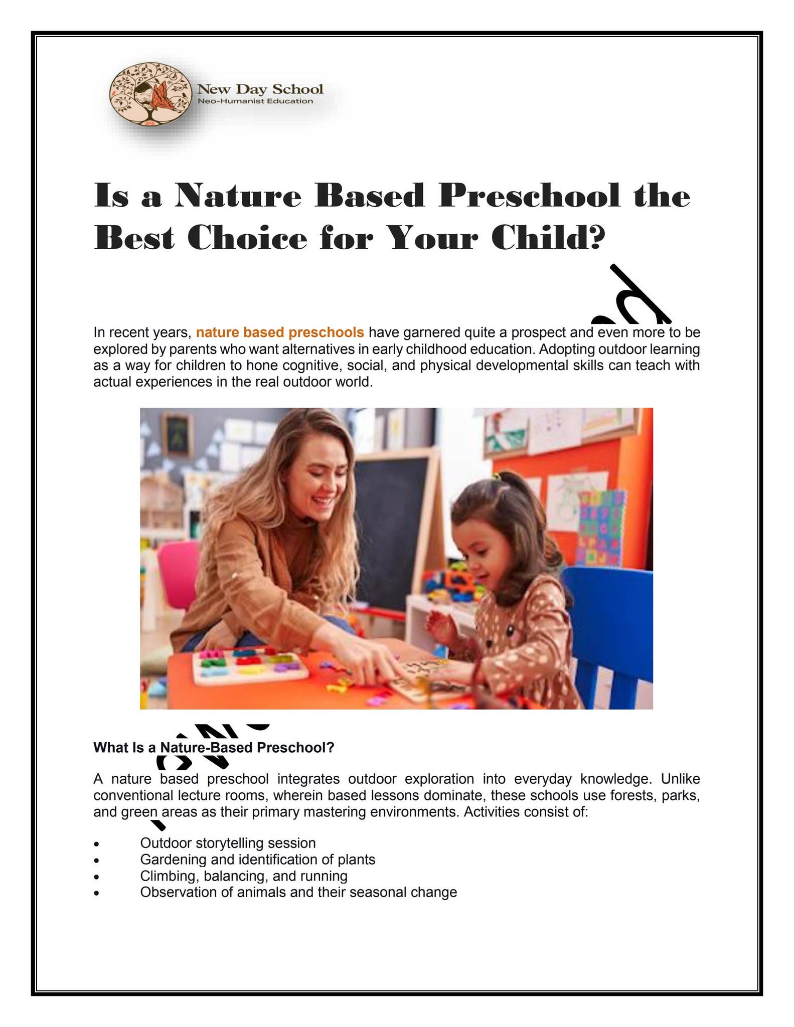 Is a Nature Based Preschool the Best Choice for Your Child? by New Day ...