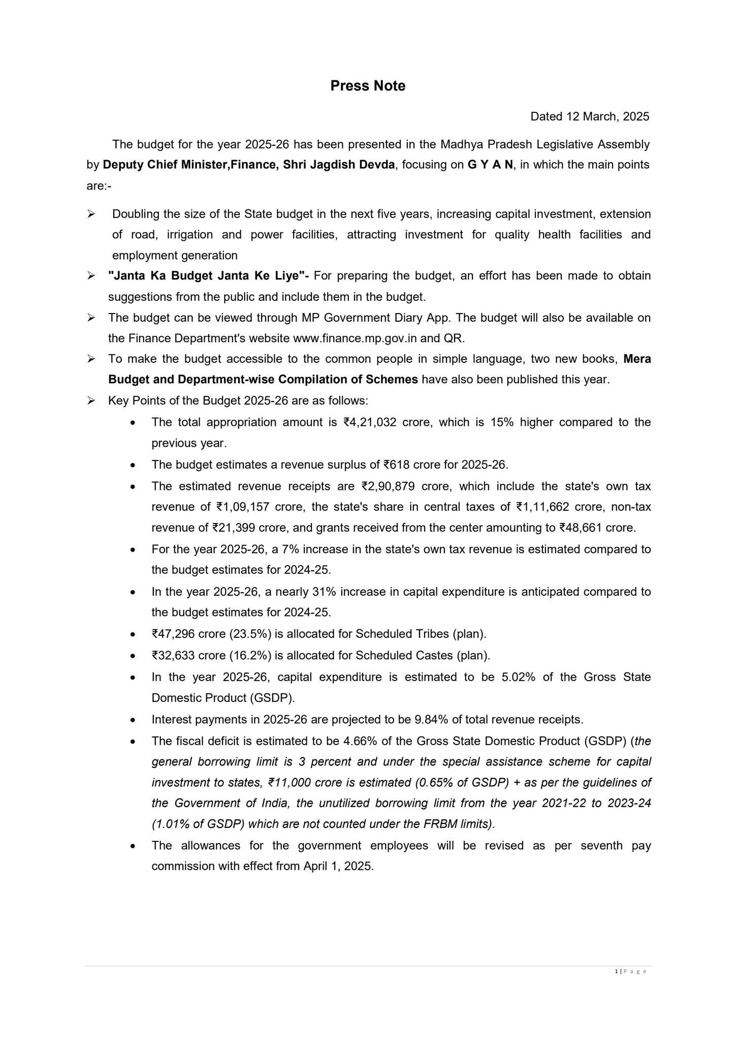 Press Note - English by mpinfo.org - Issuu
