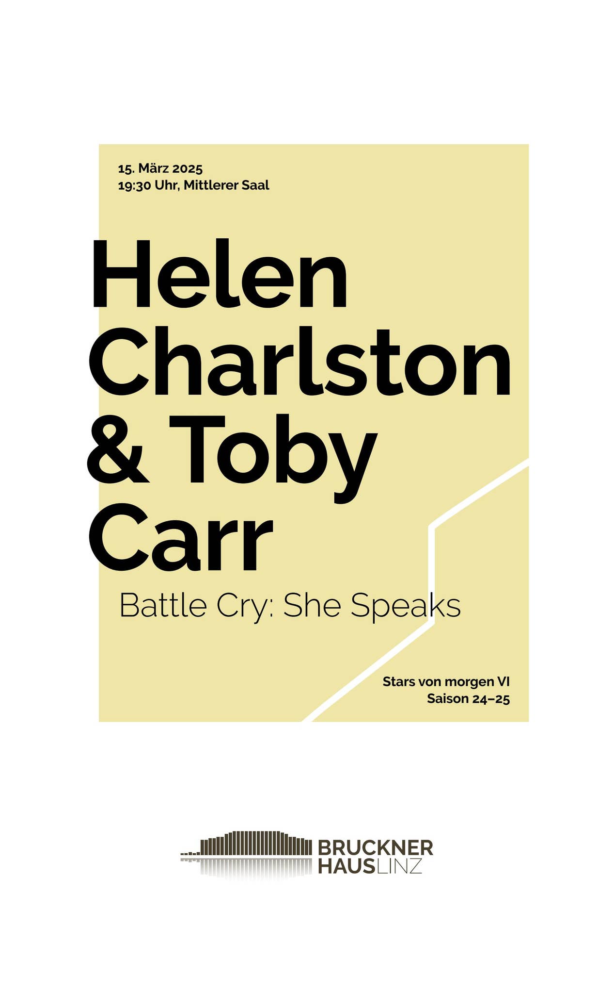 Helen Charlston & Toby Carr | 15.03.2025 by Brucknerhaus Linz - Issuu