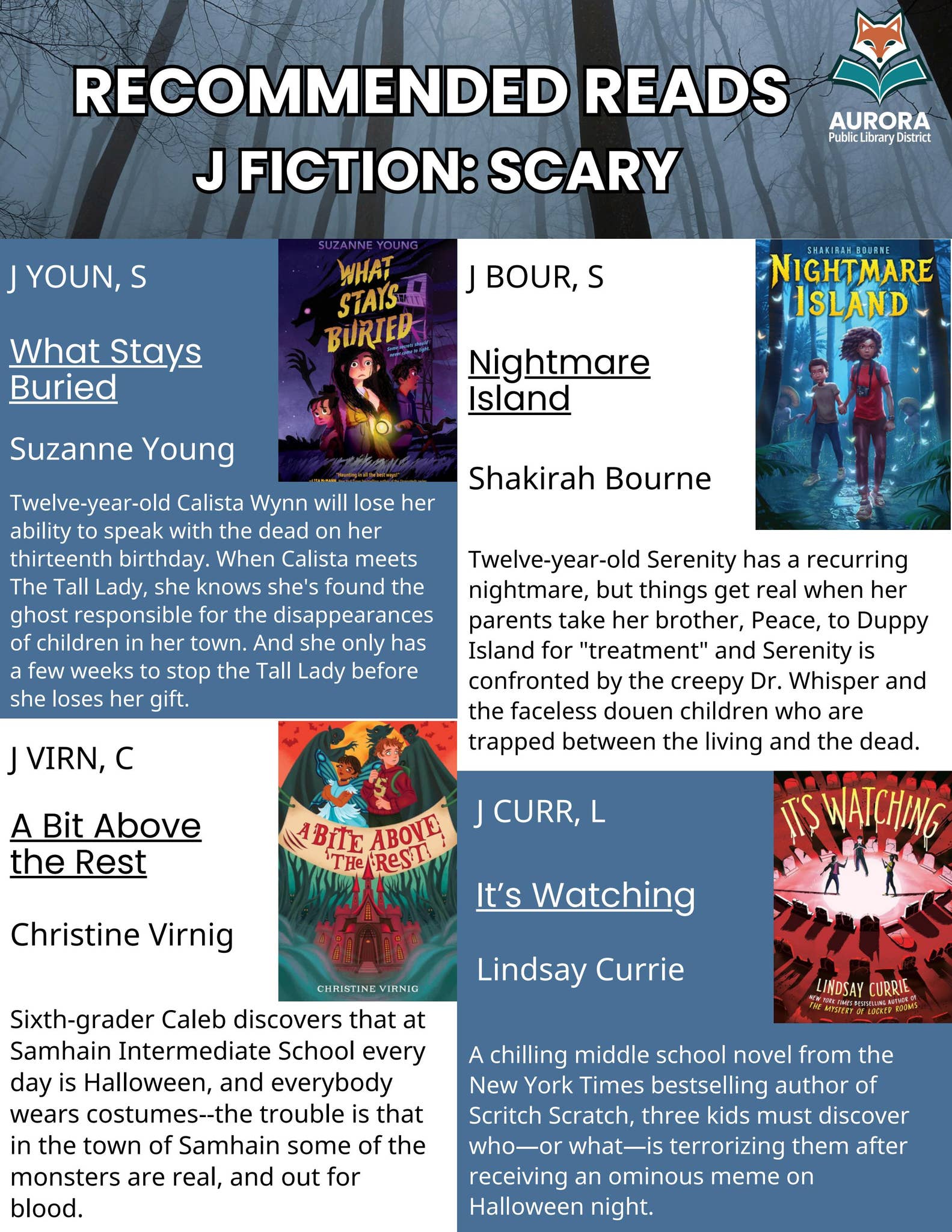 2025 Scary J Fiction by Aurora Public Library District, IL - Issuu