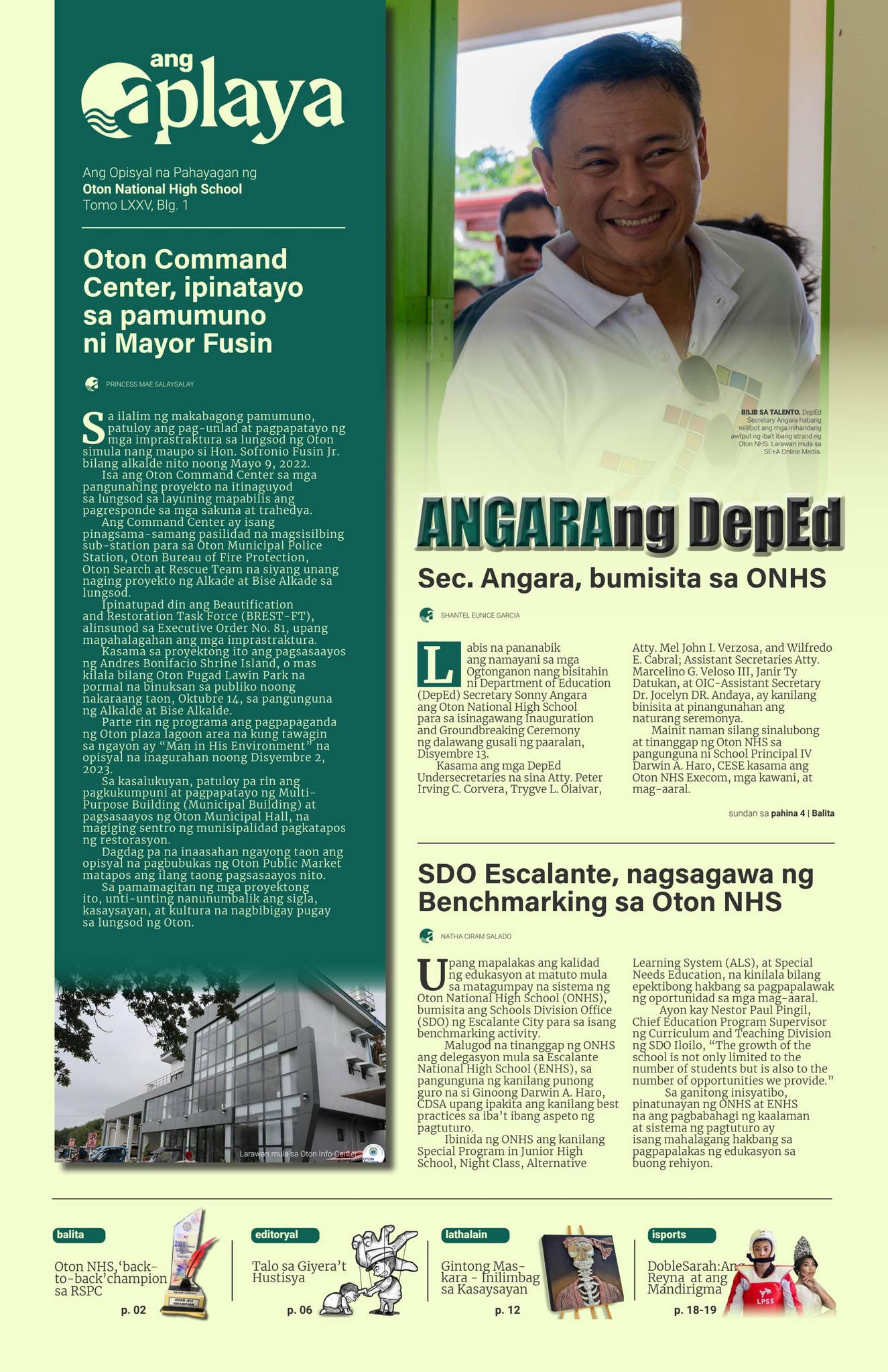 Ang Aplaya, Tomo LXXV Blg. 1 by The Seaside Echo & Ang Aplaya - Issuu