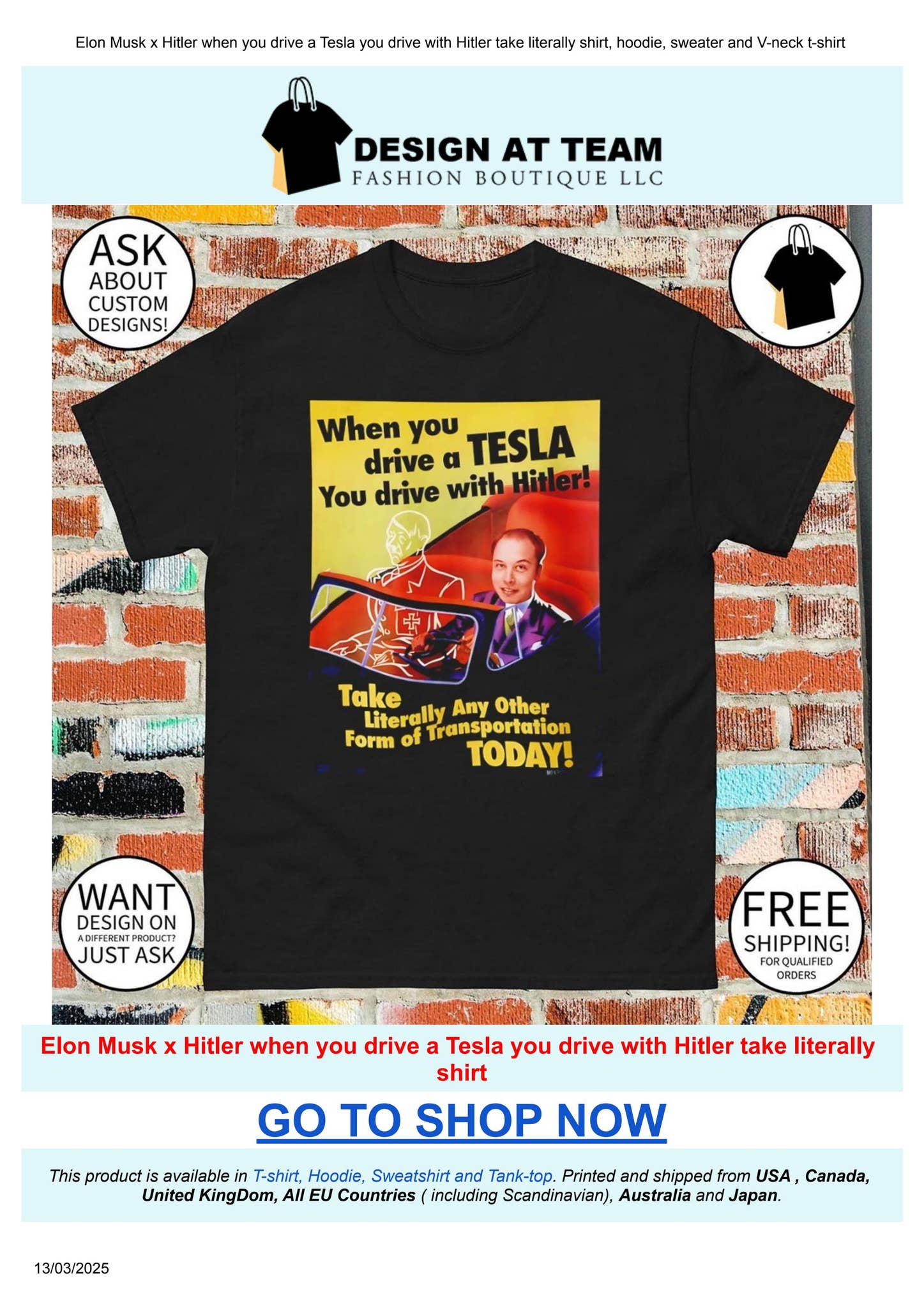 Elon Musk x Hitler when you drive a Tesla you drive with Hitler take ...