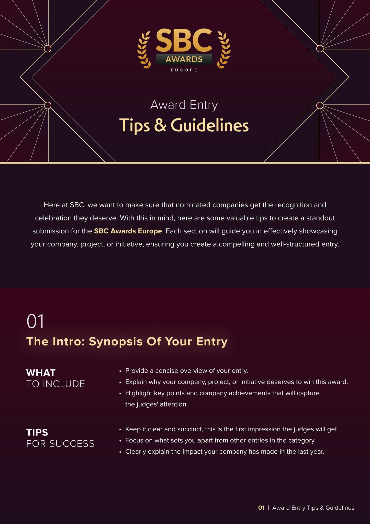 SBC Awards Europe - Tips & Guidelines by SBC Global - Issuu