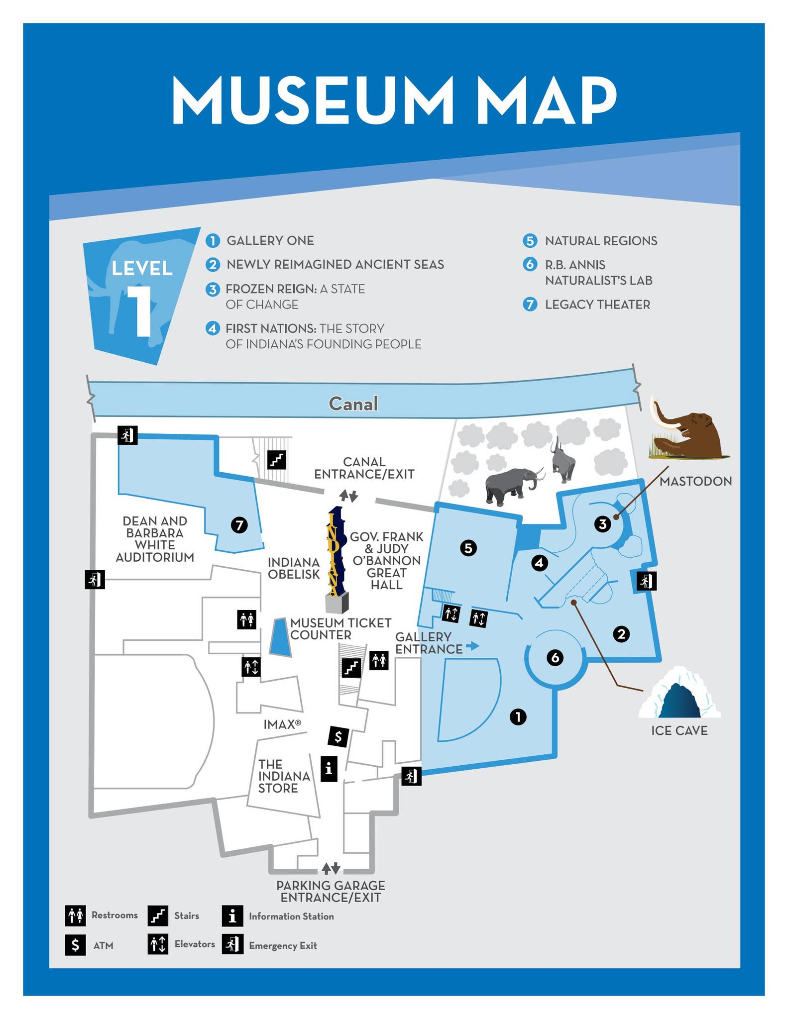 Indiana State Museum Building Map by Indiana State Museum and Historic ...