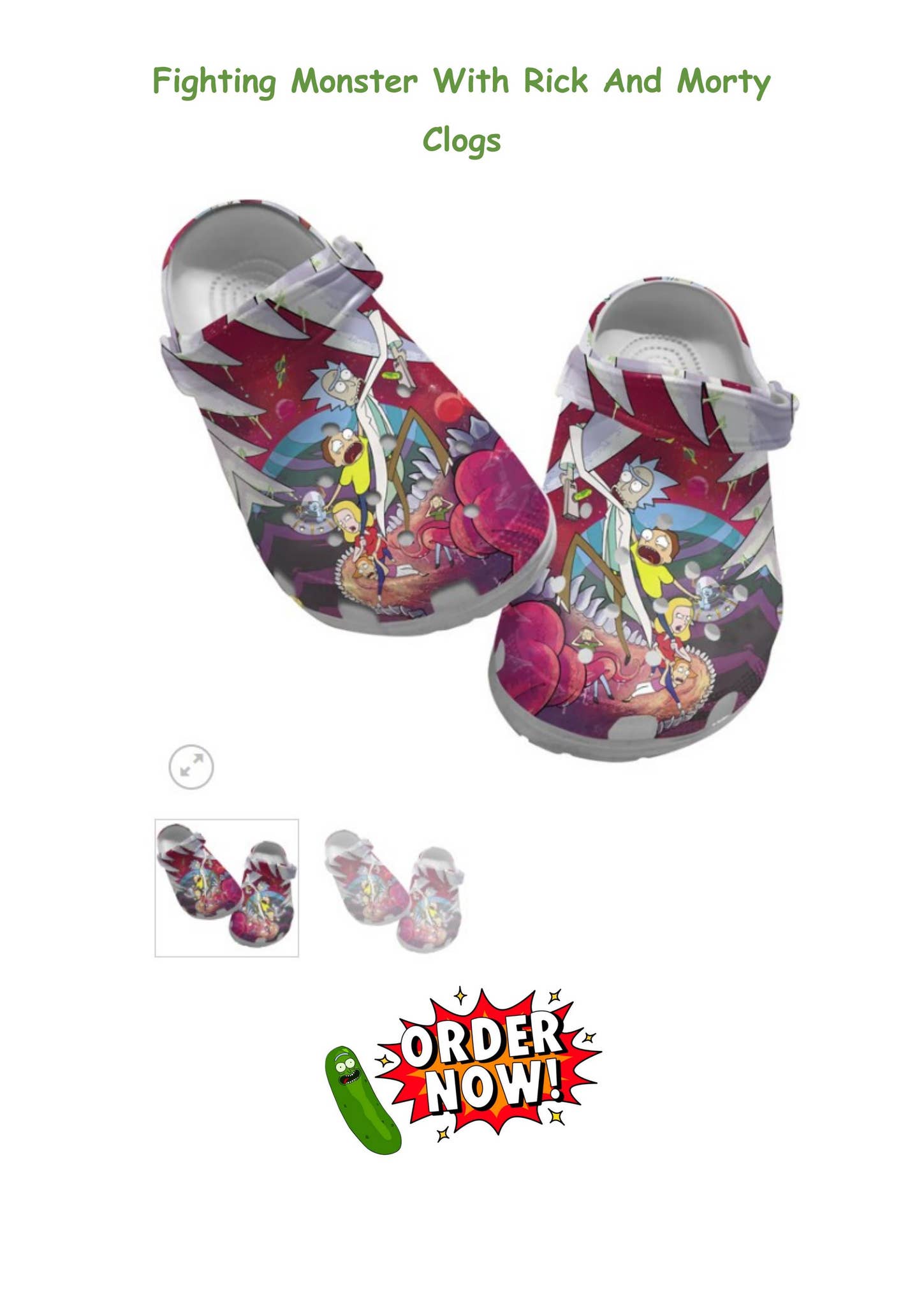 Fighting Monster With Rick And Morty Clogs by designbycrocodile - Issuu