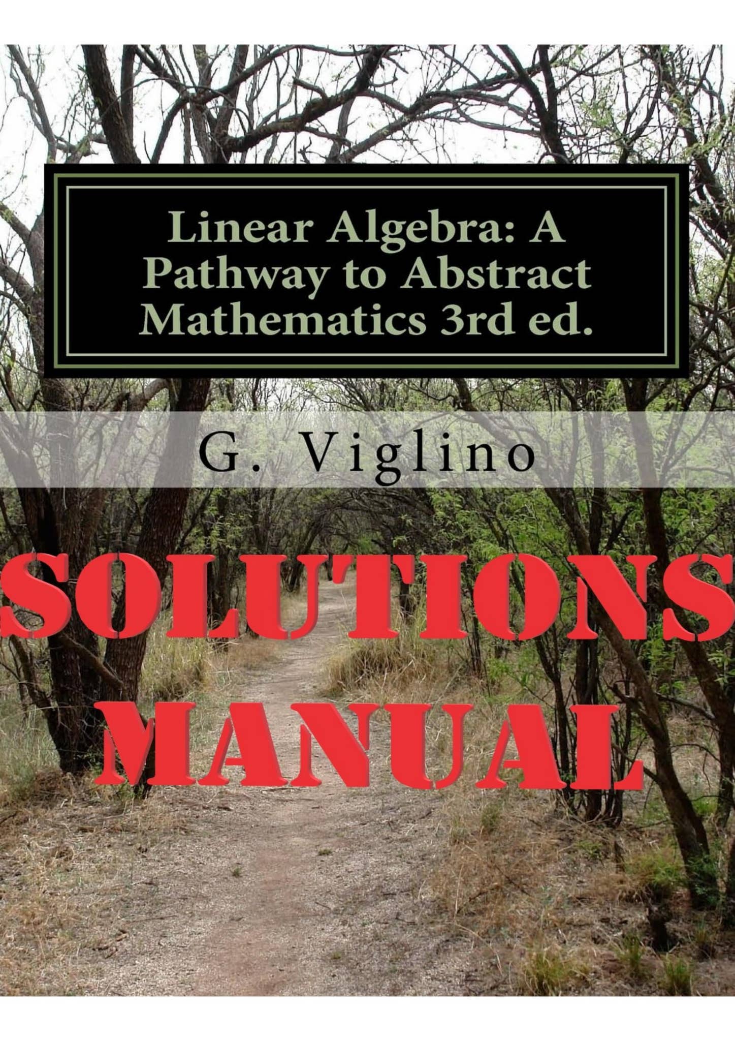 SOLUTIONS MANUAL for Linear Algebra A Pathway to Abstract Mathematics ...