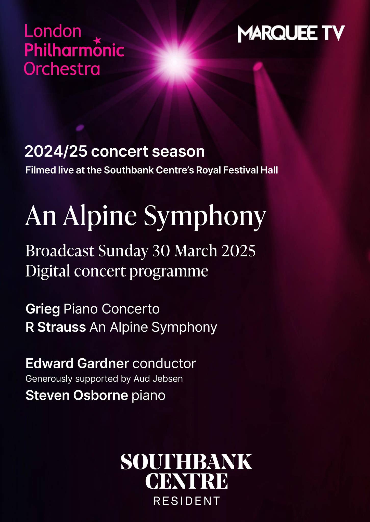LPO/Marquee TV digital concert programme: An Alpine Symphony by London ...